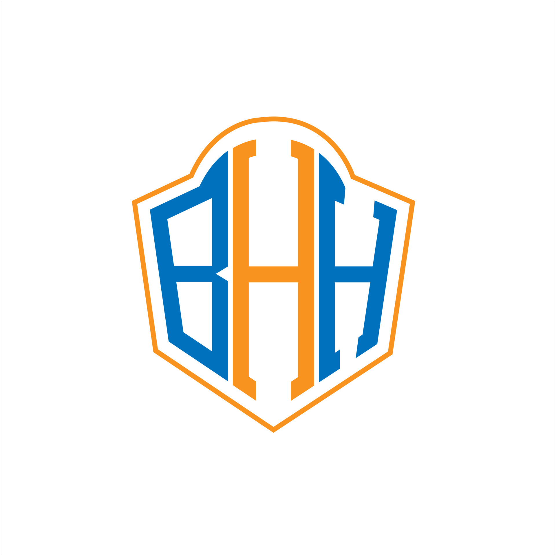 BHH abstract monogram shield logo design on white background. BHH ... BHH abstract monogram shield logo design on white background. BHH ...