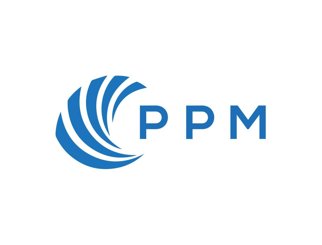 Ppm Letter Logo Design On White Background Ppm Creative Circle Letter