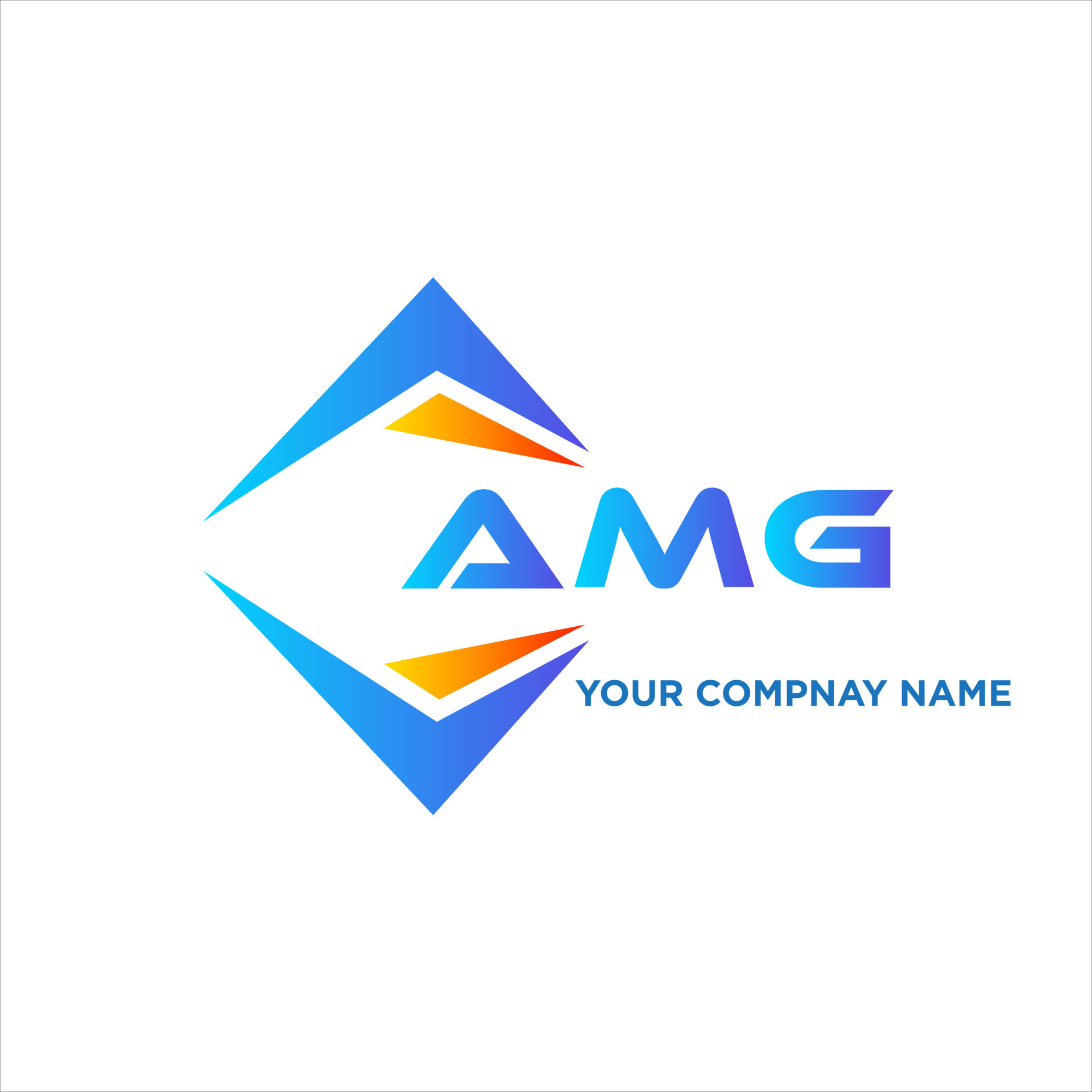 AMG abstract technology logo design on white background. AMG creative ...
