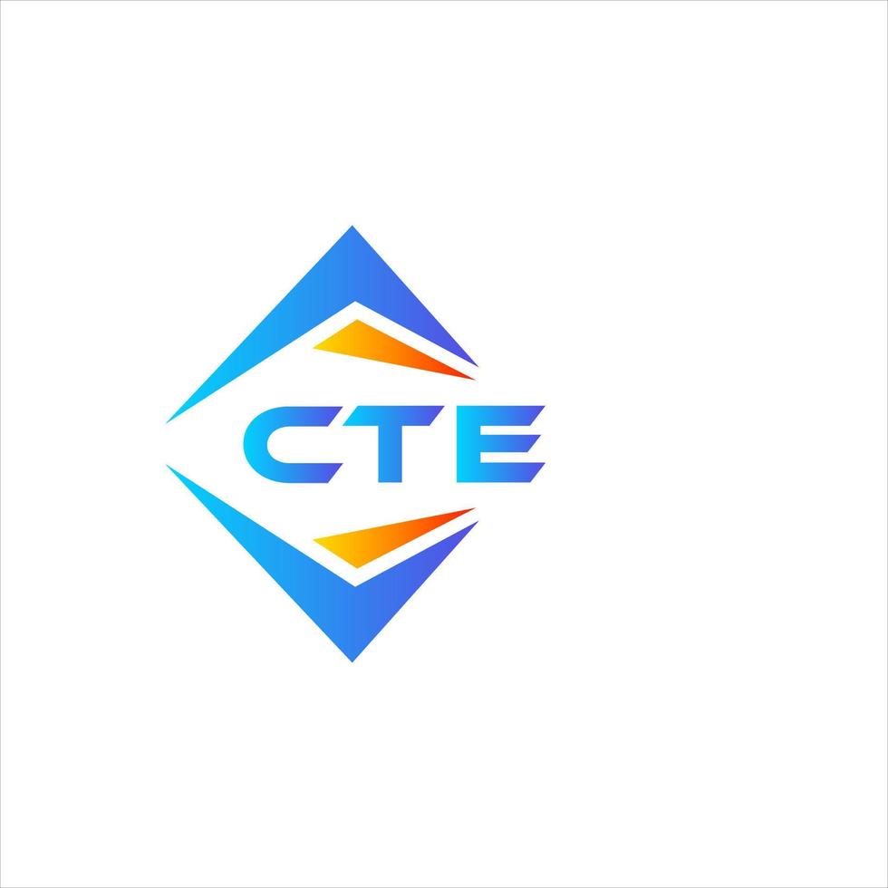 Cte Abstract Technology Logo Design On White Background Cte Creative Initials Letter Logo