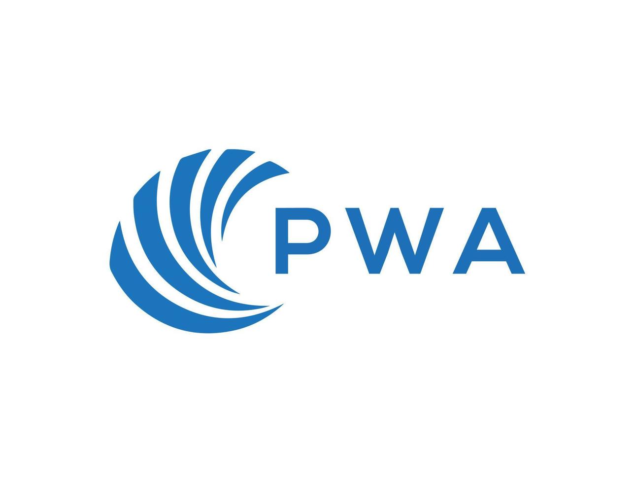Pwa Letter Logo Design On White Background Pwa Creative Circle Letter Logo Concept Pwa Letter