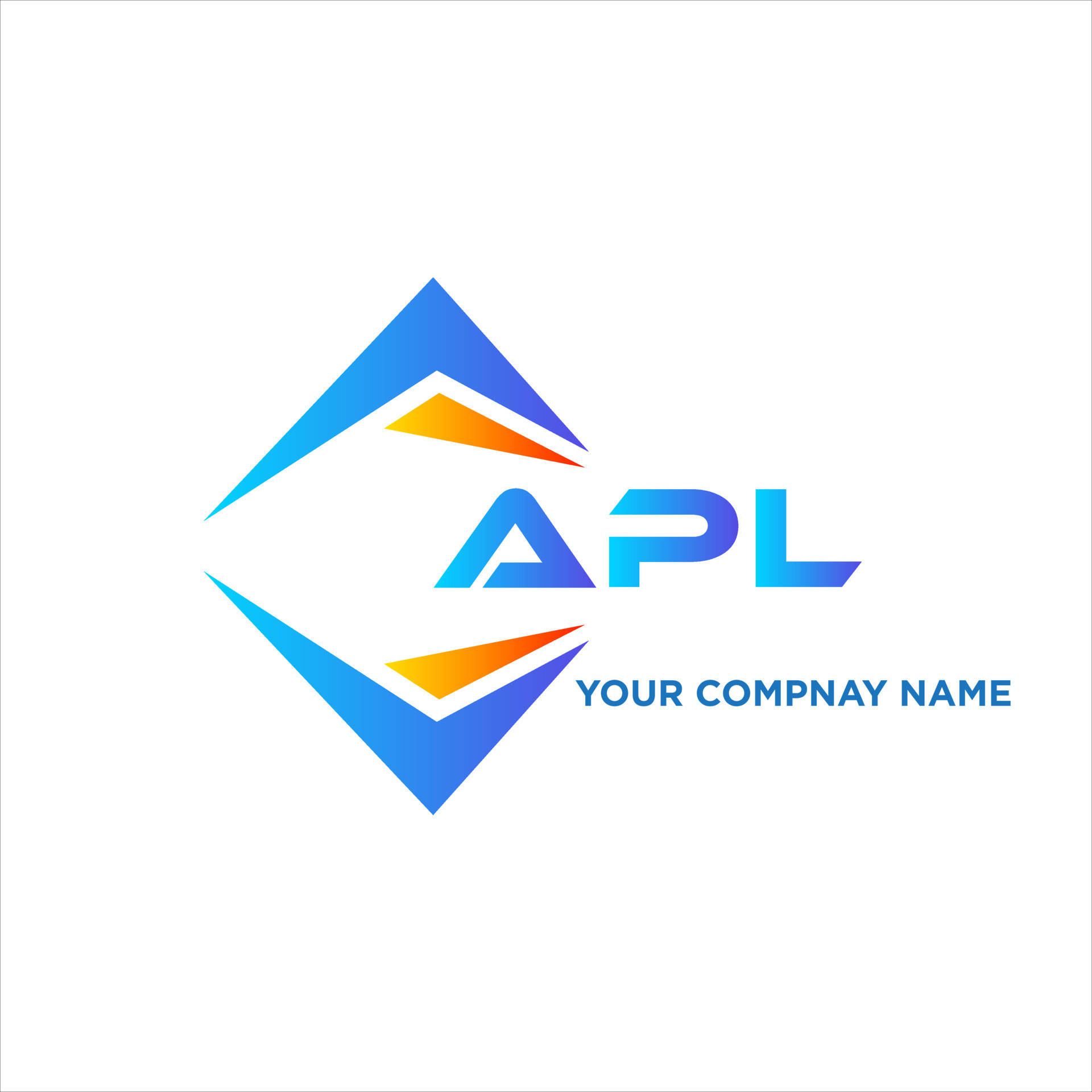 APL abstract technology logo design on white background. APL creative ...