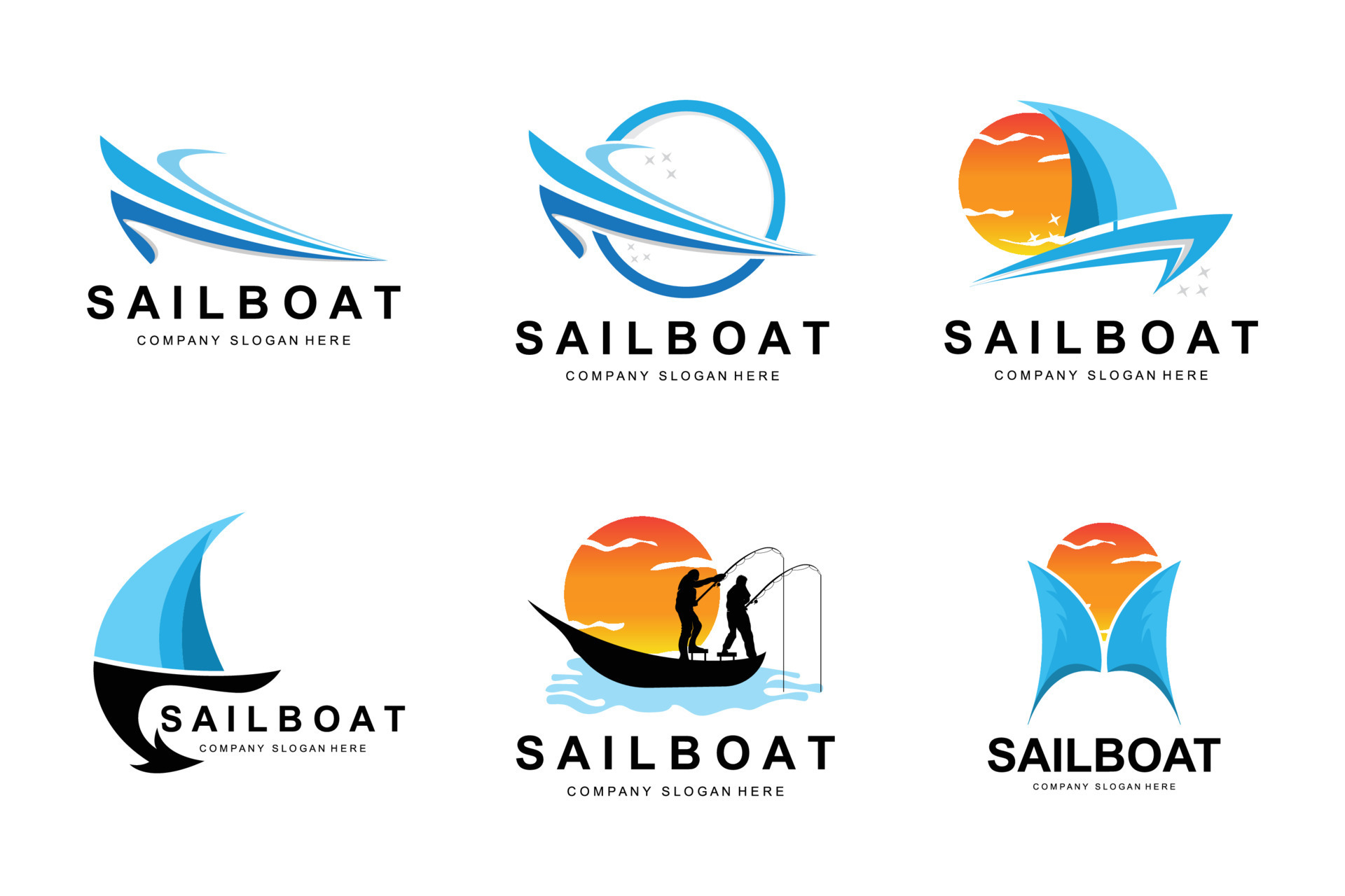 Sailboat Logo Design Fishing Boat Illustration Fishing Boat Company sailboat-logo-design-fishing-boat-illustration-fishing-boat-company