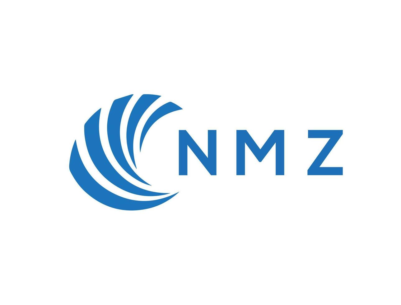 NMZ letter logo design on white background. NMZ creative circle letter logo concept. NMZ letter ...