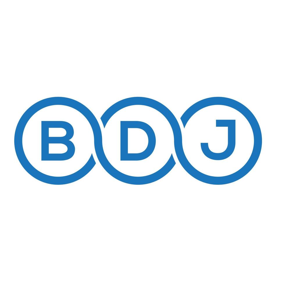 BDJ letter logo design on white background. BDJ creative initials ...