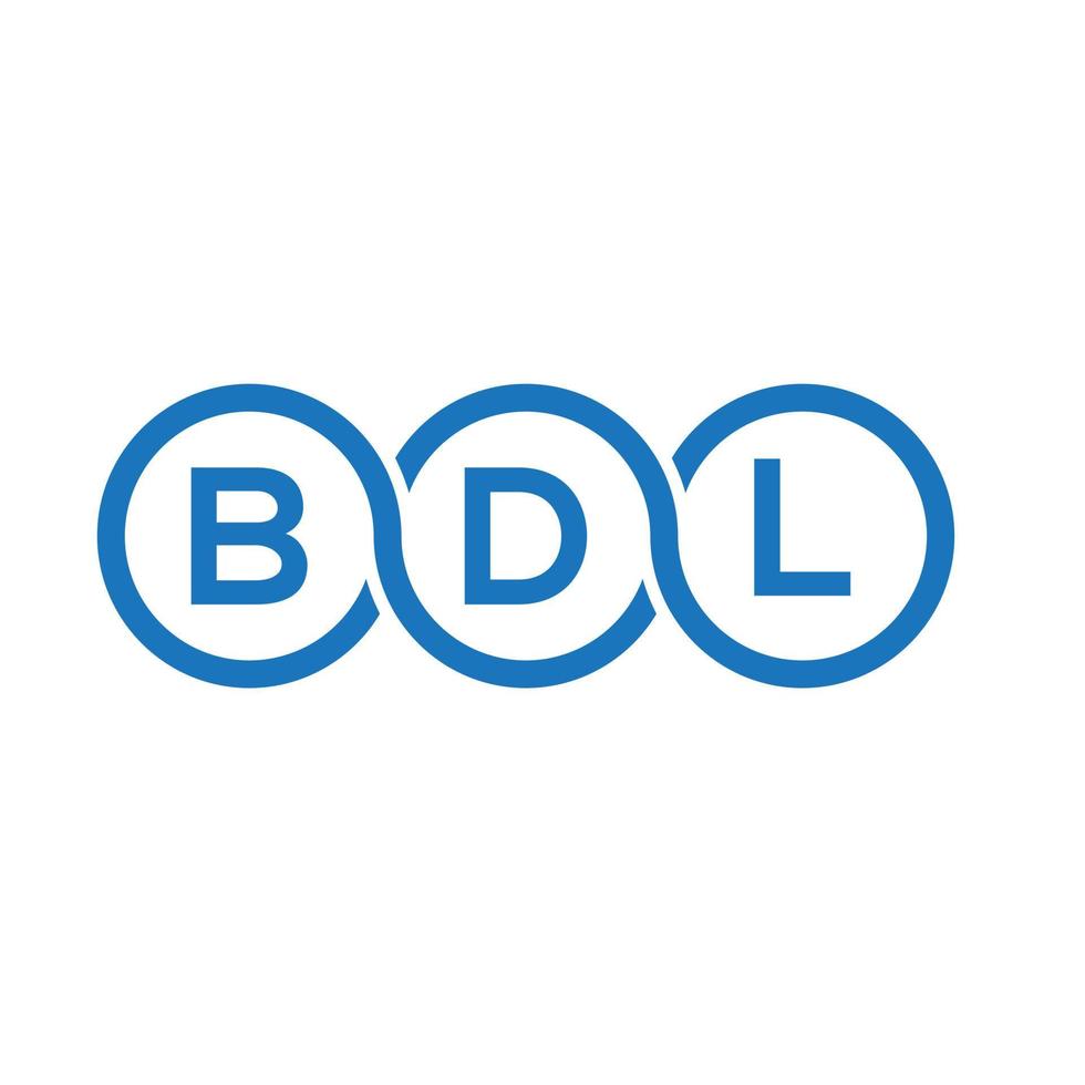 diseño de logotipo de letra bdl sobre fondo blanco. concepto de logotipo de letra de iniciales ...