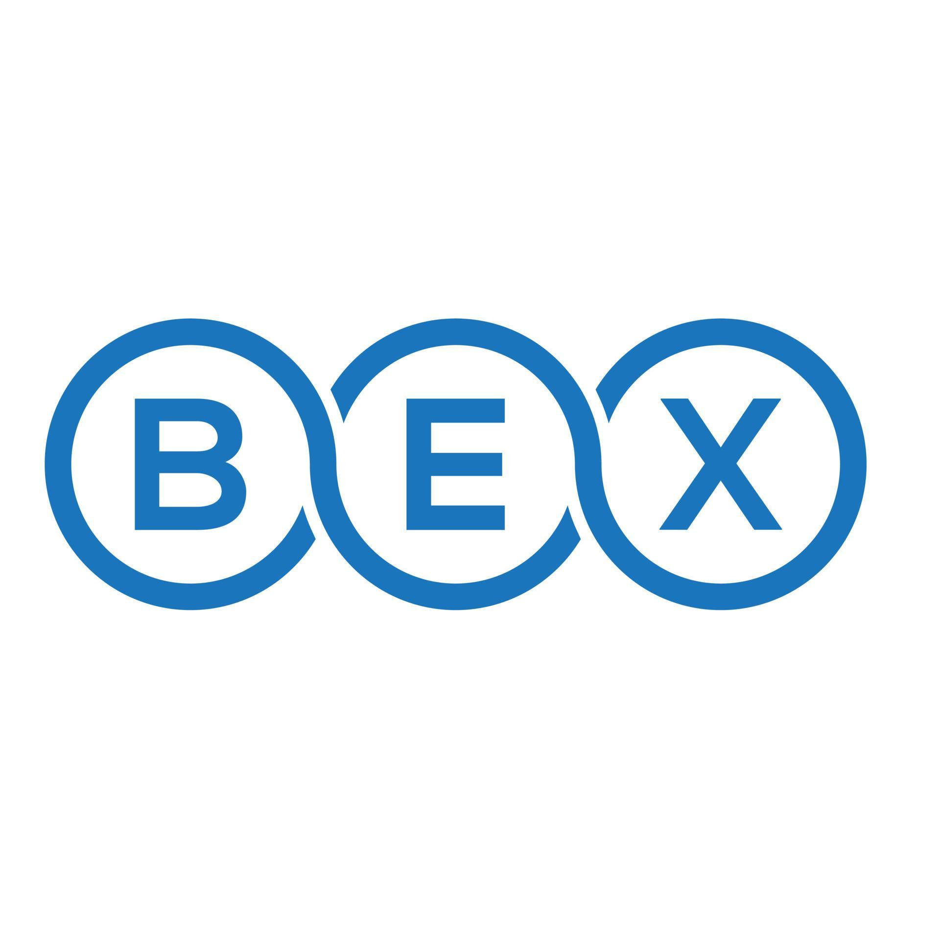 BEX letter logo design on white background. BEX creative initials letter logo concept. BEX ...