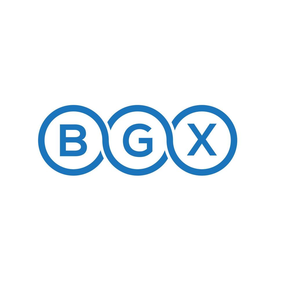 diseño de logotipo de letra bgx sobre fondo blanco. concepto de logotipo de letra de iniciales ...