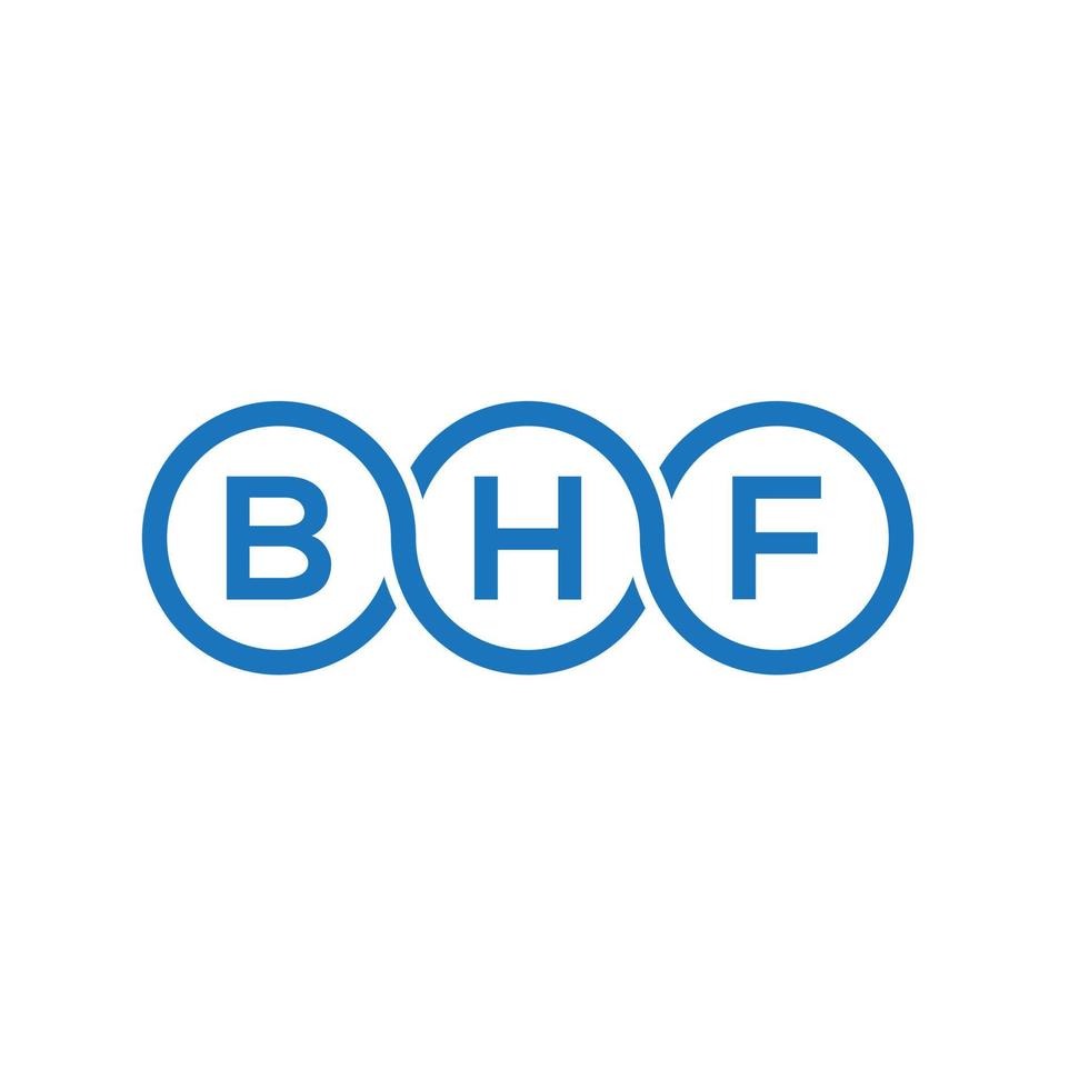 diseño de logotipo de letra bhf sobre fondo blanco. concepto de logotipo de letra de iniciales ...