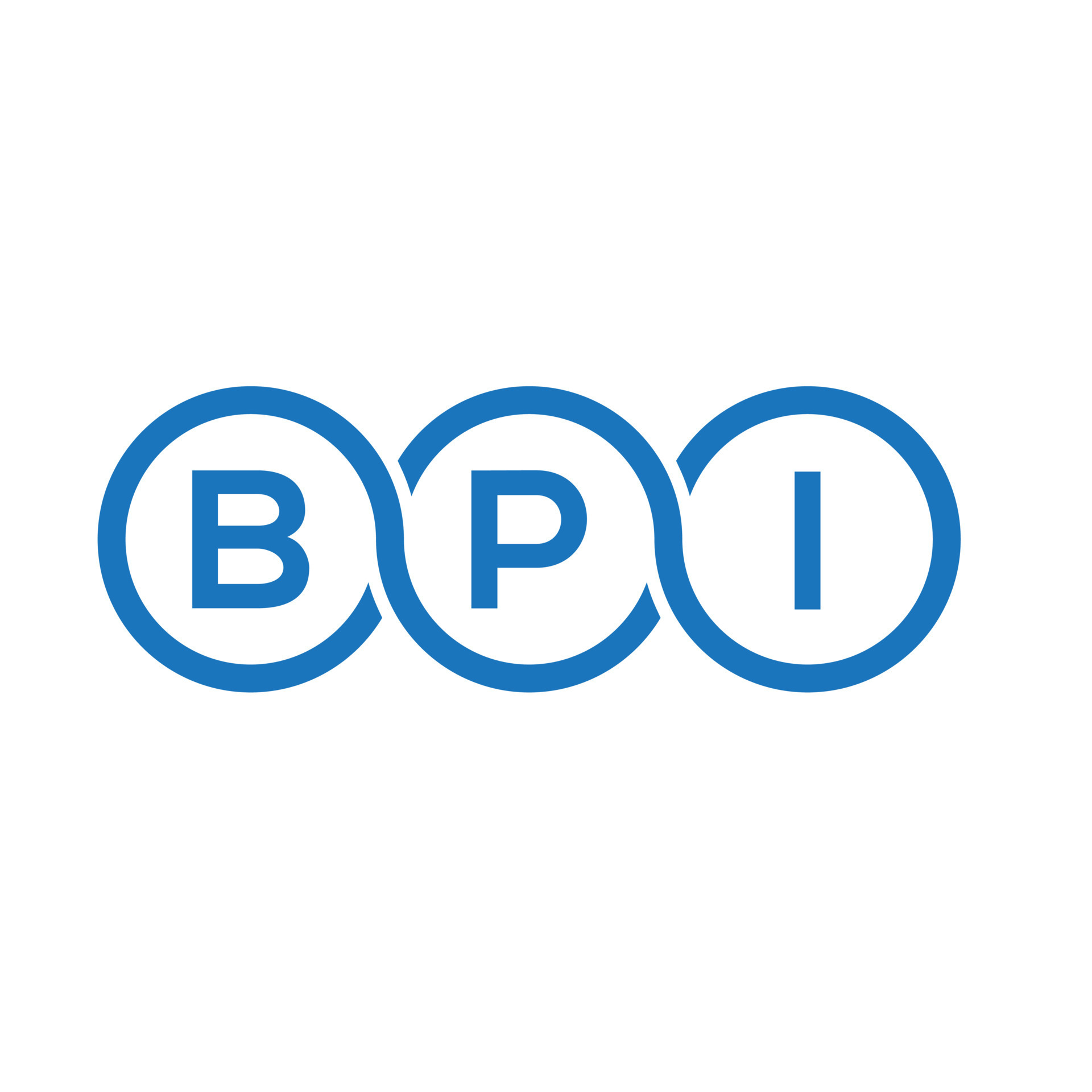 BPI letter logo design on white background. BPI creative initials letter logo concept. BPI ...