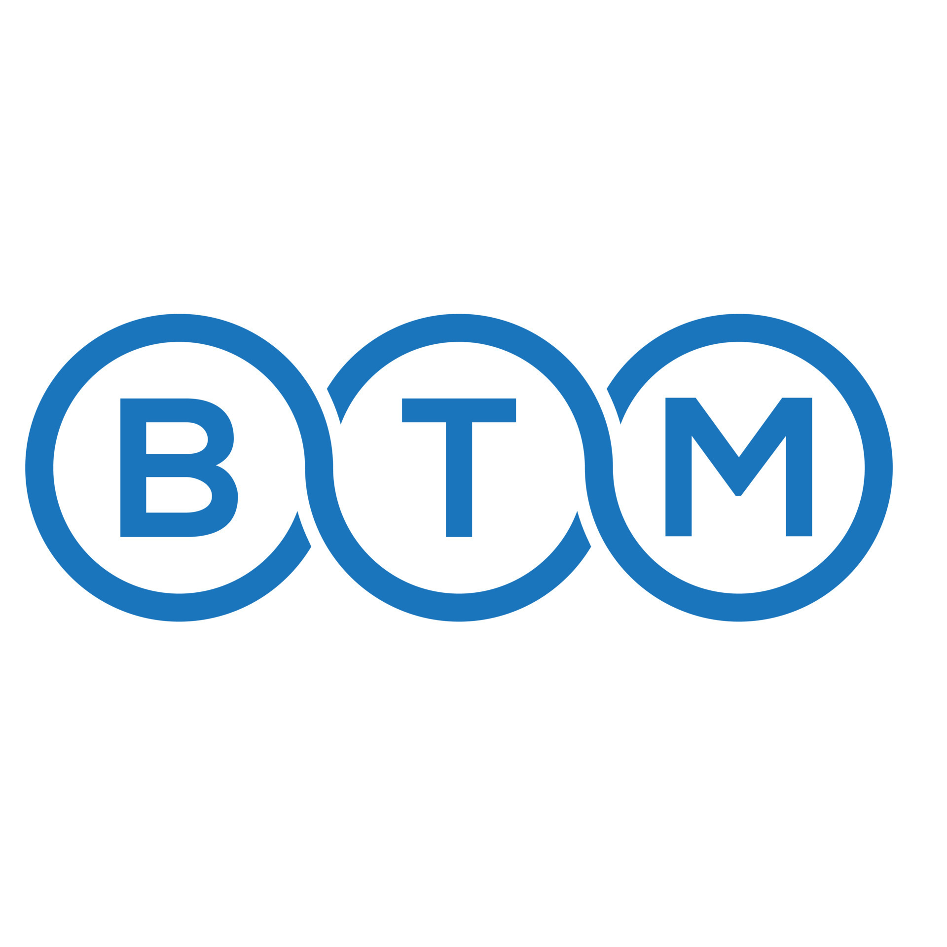 diseño de logotipo de letra btm sobre fondo blanco. concepto de logotipo de letra de iniciales ...