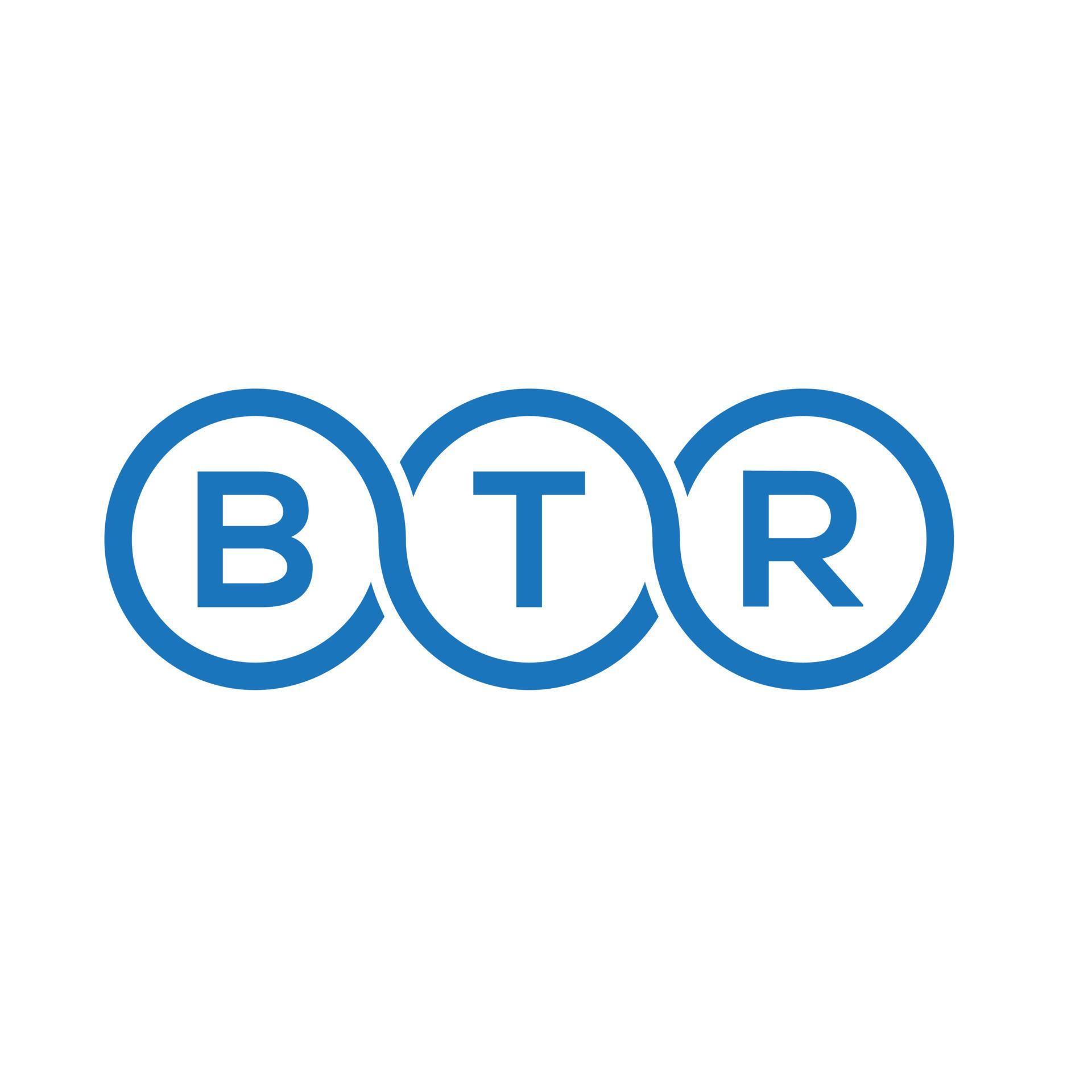 Btr Letter Logo Design On White Background Btr Creative Initials Letter Logo Concept Btr
