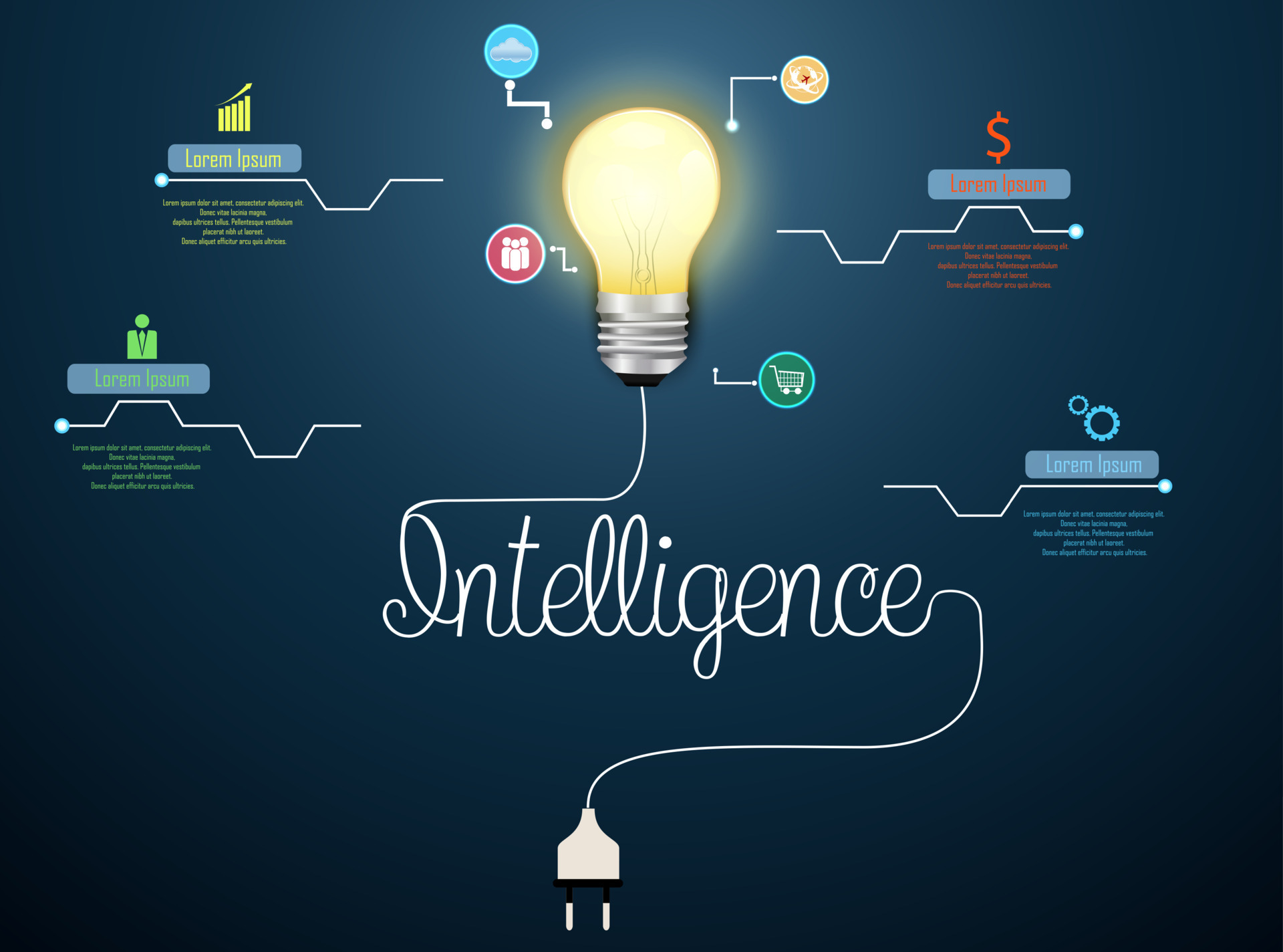 Intelligence concept, creative light bulb abstract infographic 19848460 ... Intelligence concept, creative light bulb abstract infographic 19848460 ...