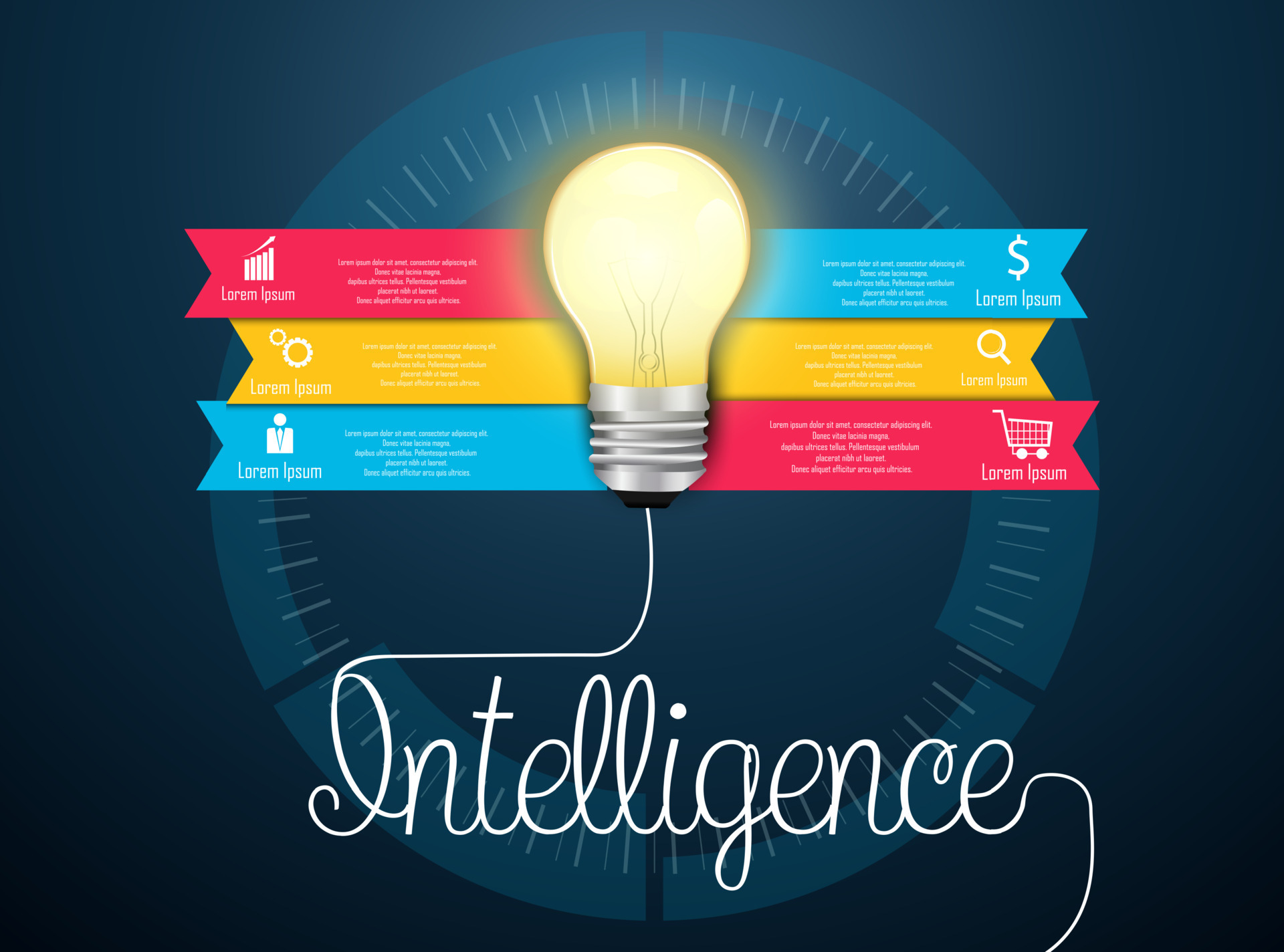 Intelligence concept, creative light bulb abstract infographic 19848468 ... Intelligence concept, creative light bulb abstract infographic 19848468 ...
