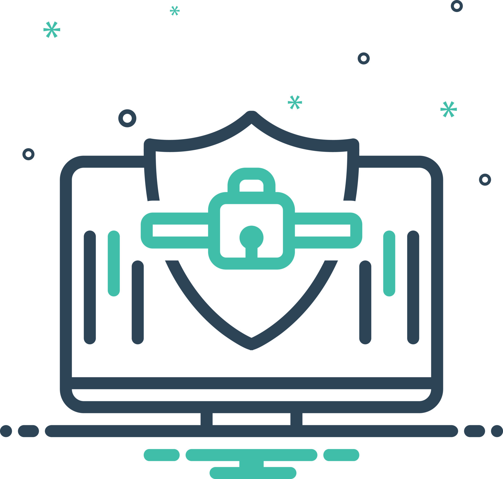 Mix icon for computer security 19848769 Vector Art at Vecteezy