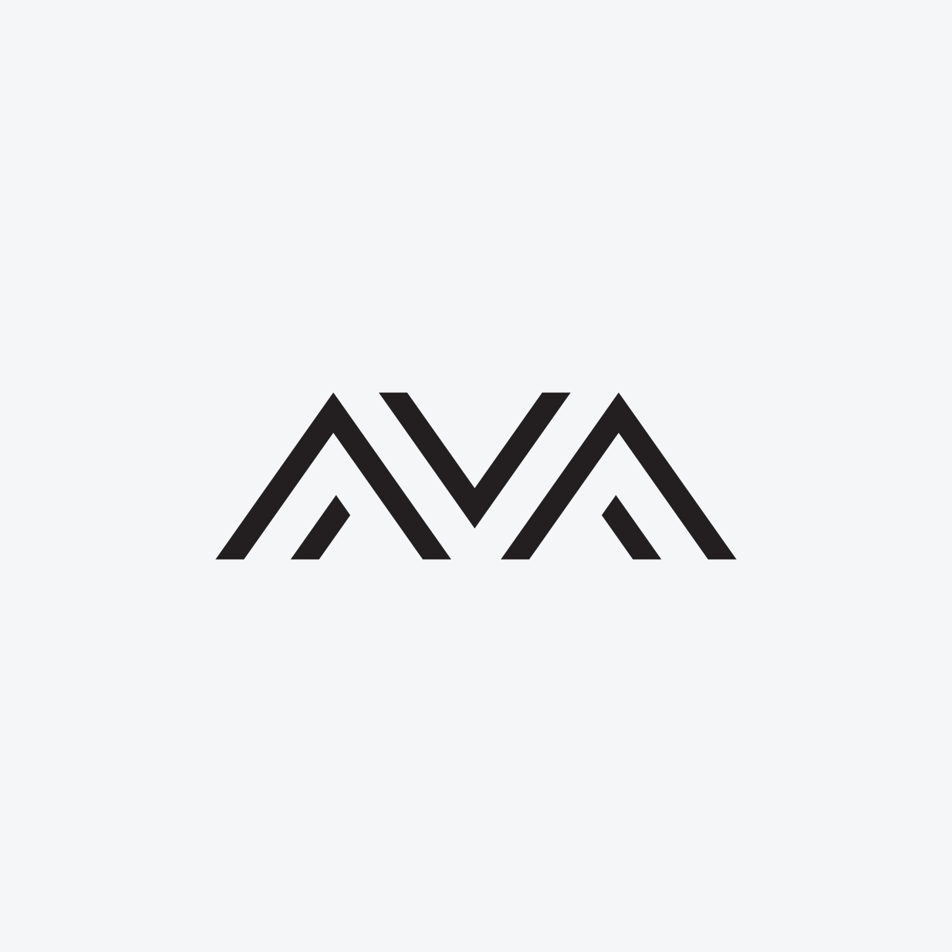 Letter AVA M logogram design concept 19849078 Vector Art at Vecteezy