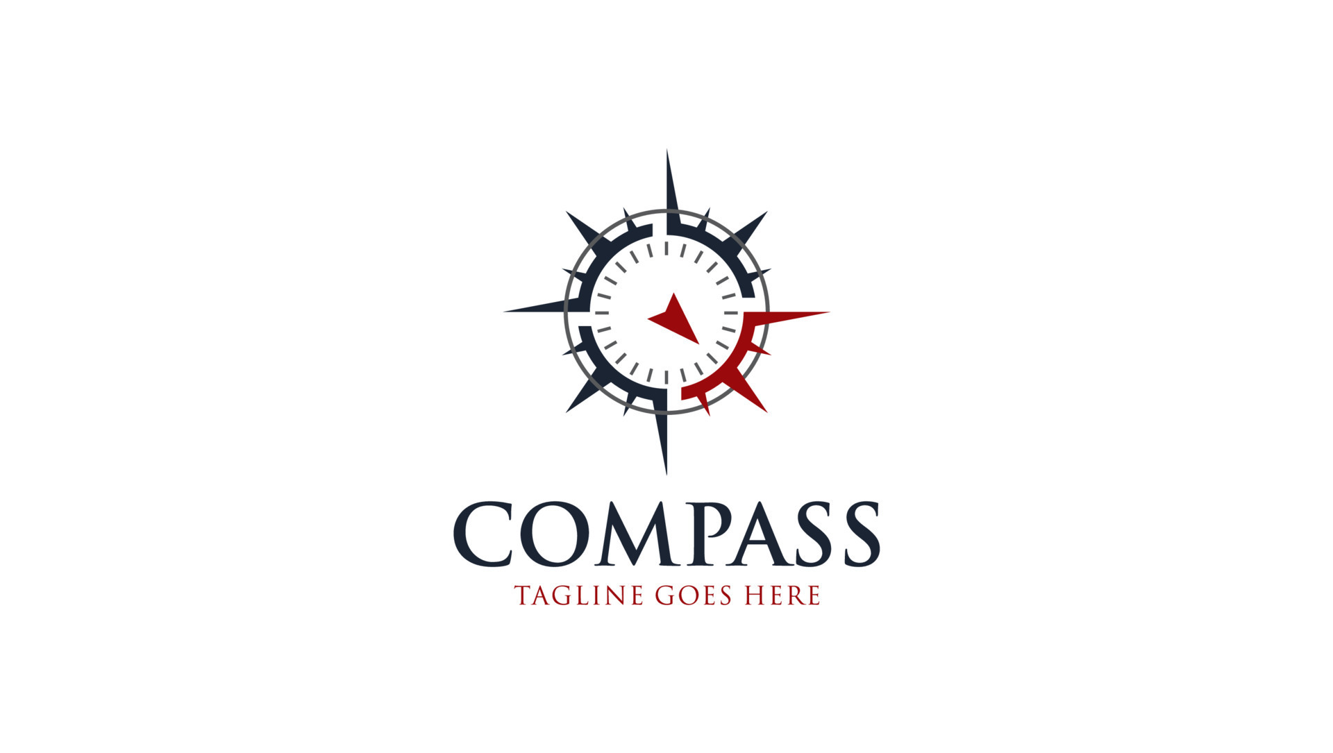 Compass Navigation Logo Company Name 19849417 Vector Art At Vecteezy