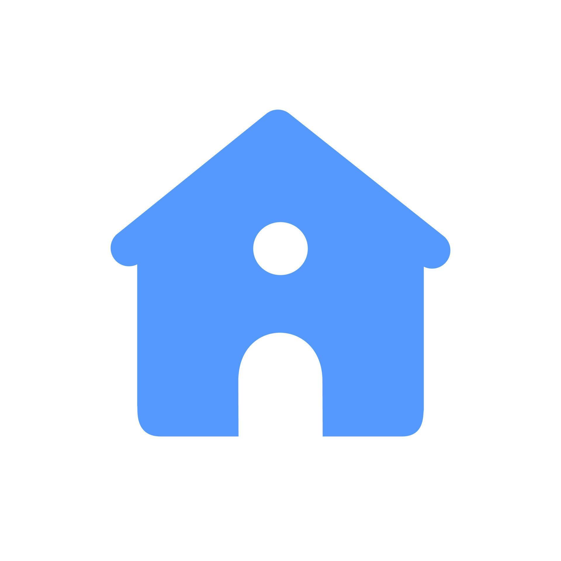 Flat house vector icon. Minimal home, villa, cottage, townhouse, real estate, mortgage, loan ...