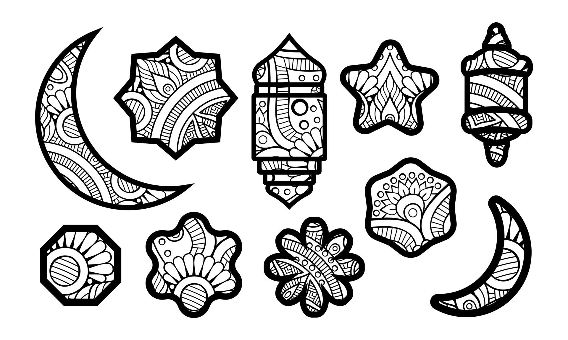 Black And White Ornament Vector Illustration Abstract Concept Suitable For The Needs Of Design