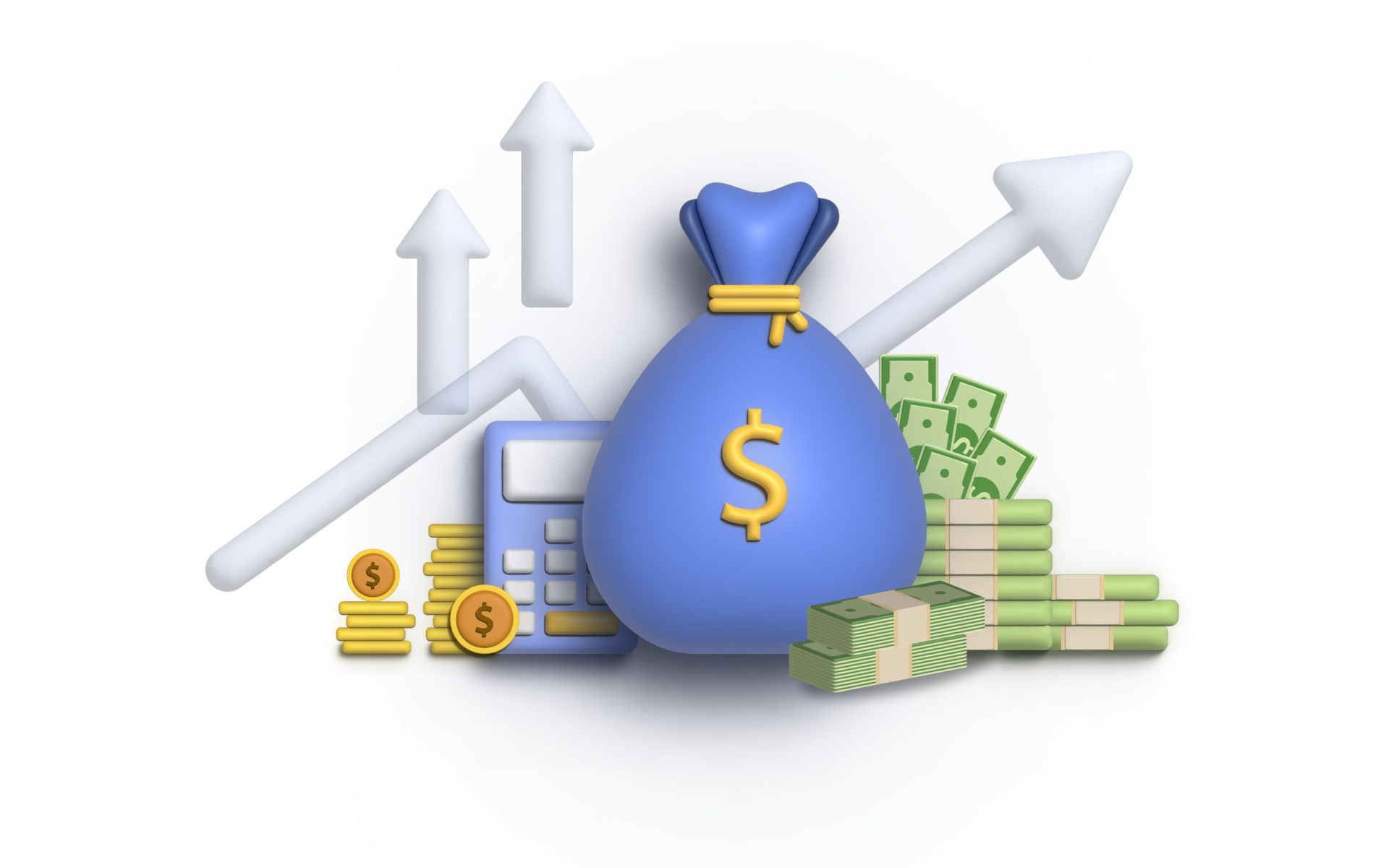 3D Illustration Of Financial And Payment Concept With Calculator Money 3d-illustration-of-financial-and-payment-concept-with-calculator-money