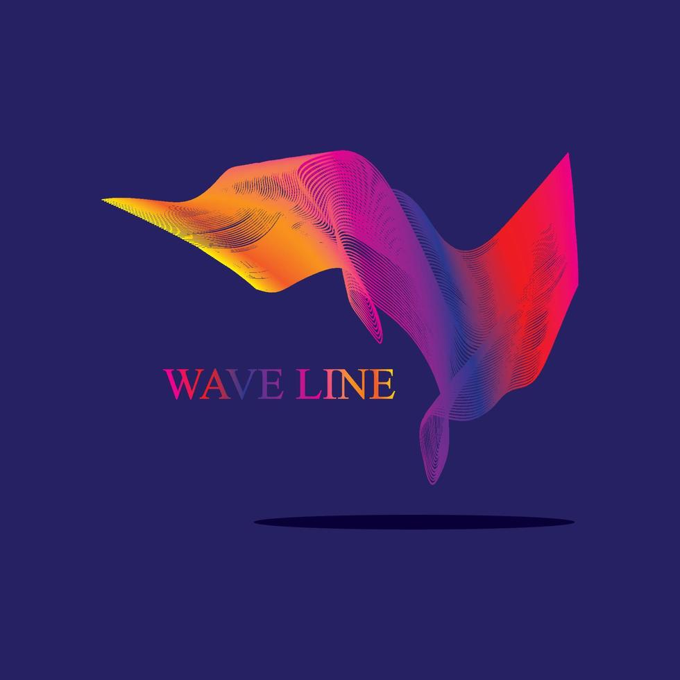 Wave line vector color background 19857553 Vector Art at Vecteezy