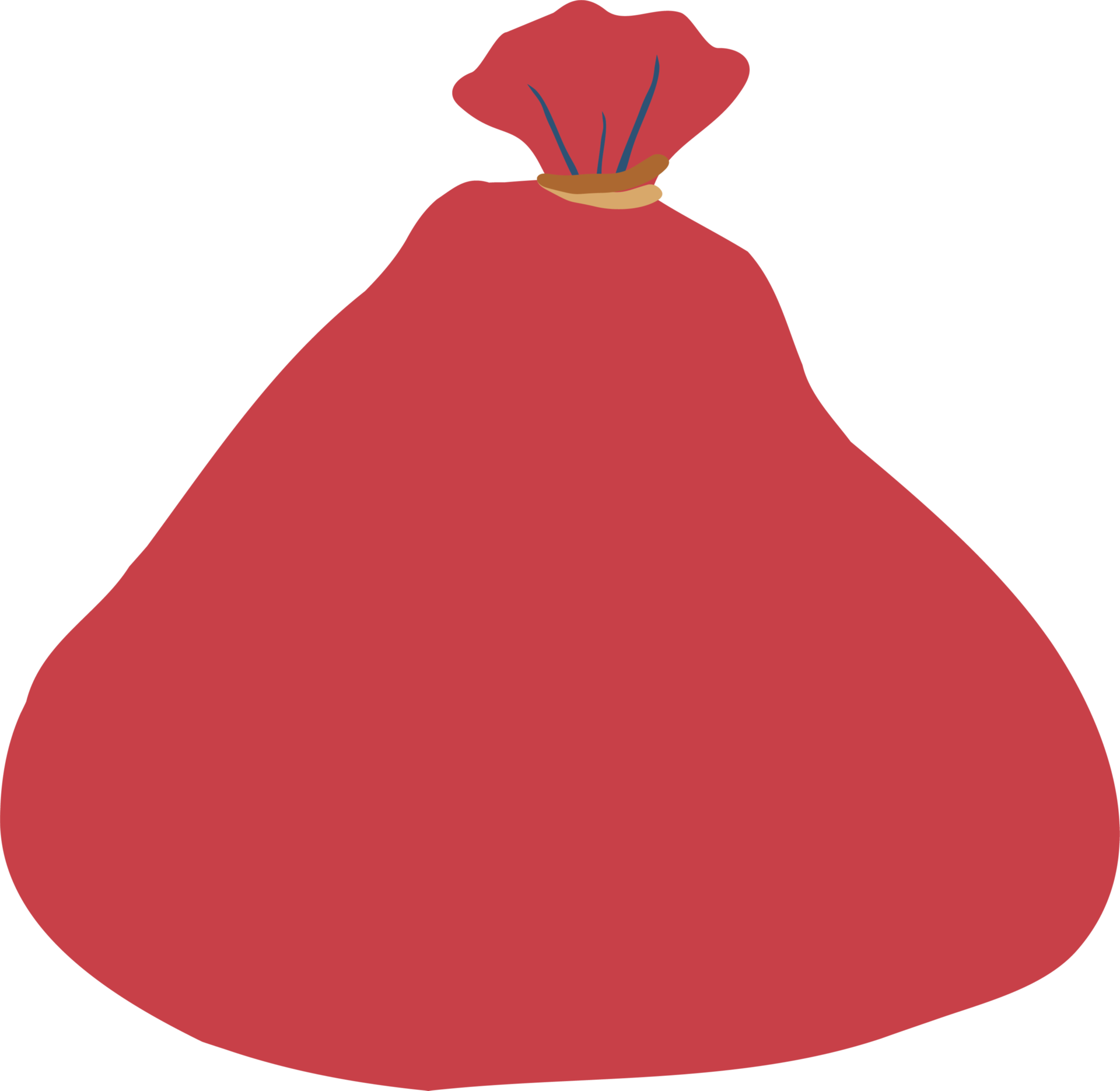 Christmas Santa Bag PNG Clipart With Transparent Background for ...