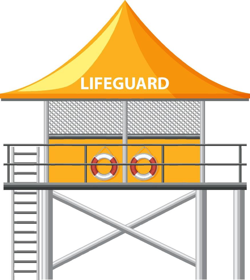 Beach lifeguard tower isolated 19860589 Vector Art at Vecteezy