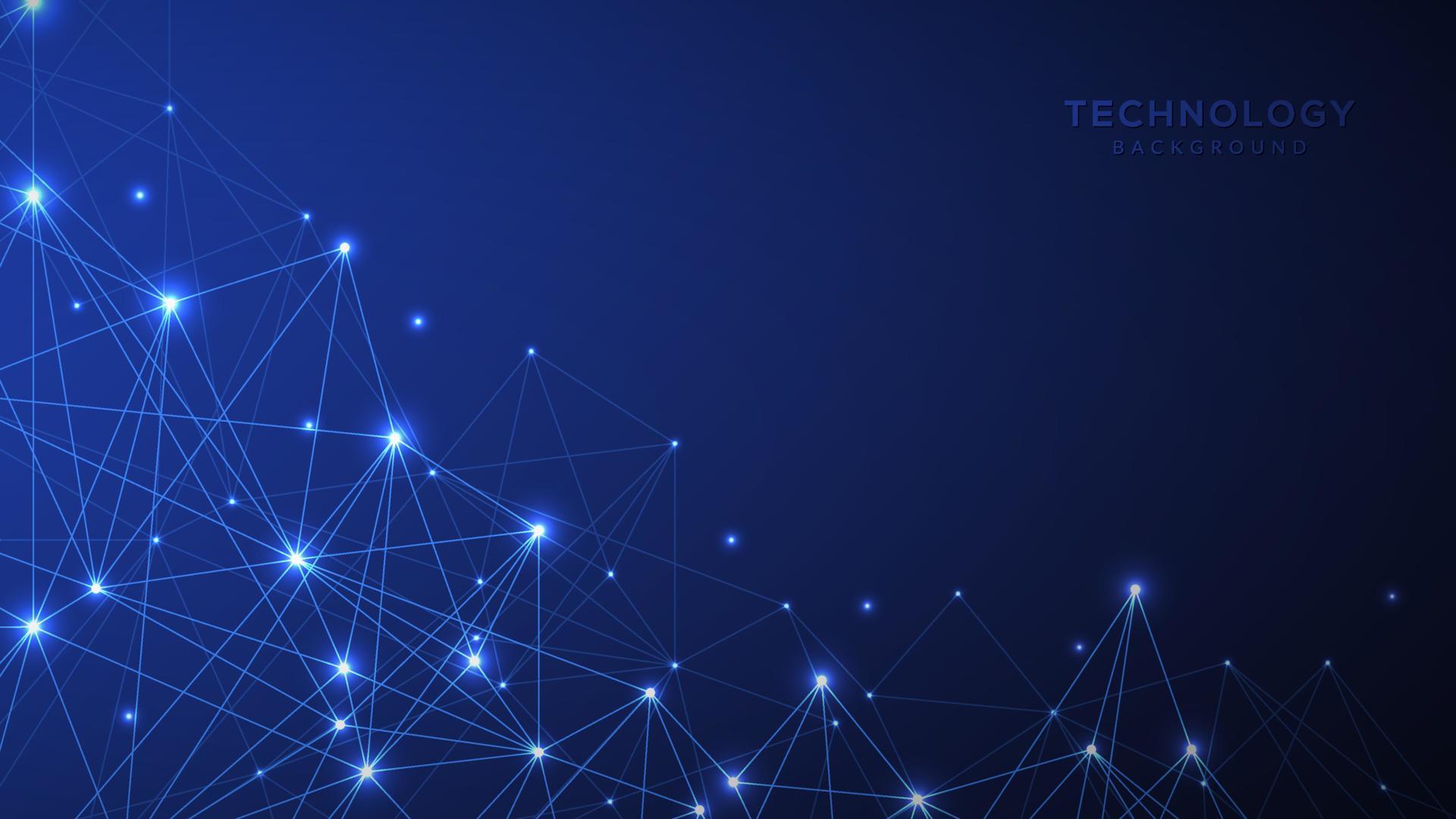 Abstract Digital Technology Background with Network Connection Lines 19861716 Vector Art at Vecteezy