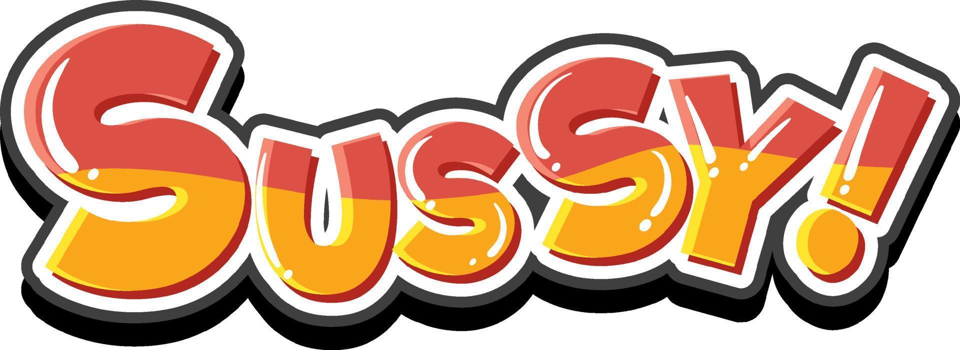 Sussy Word Expression Icon 19861873 Vector Art At Vecteezy