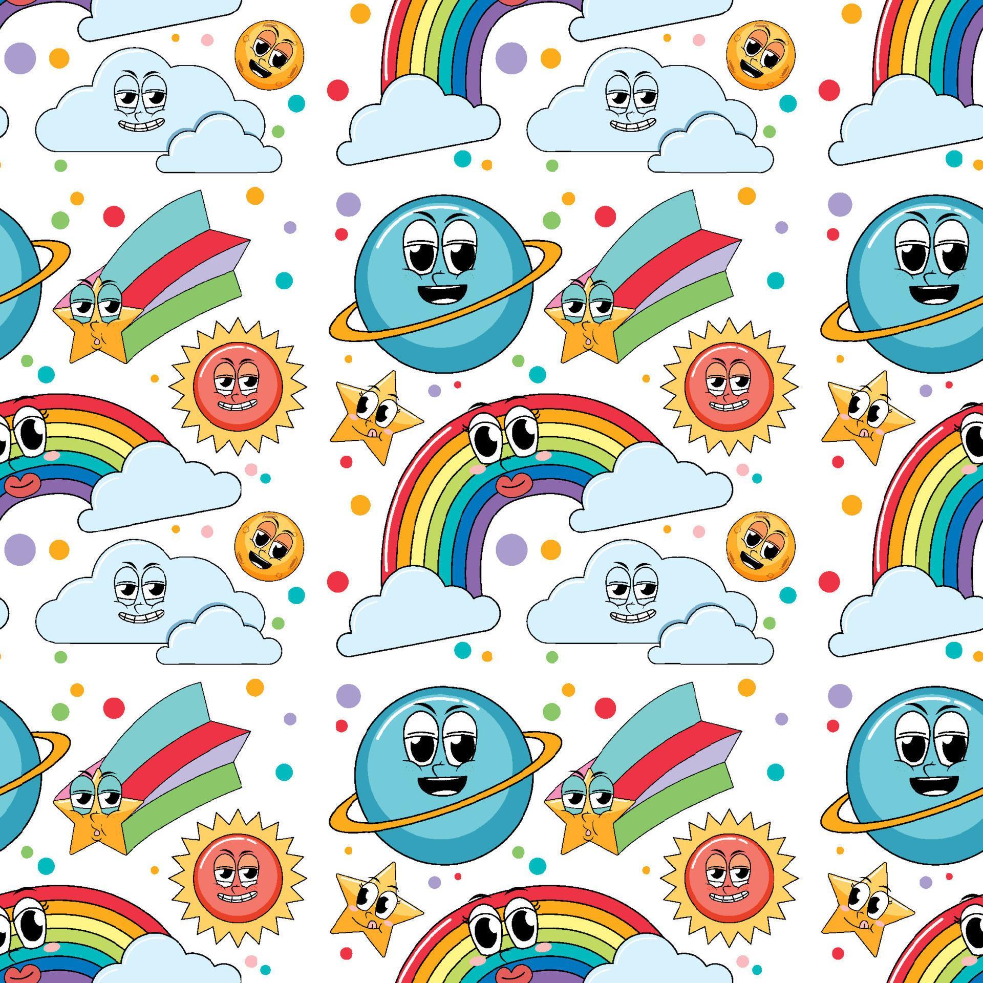 Space and sky icons seamless pattern 19863732 Vector Art at Vecteezy