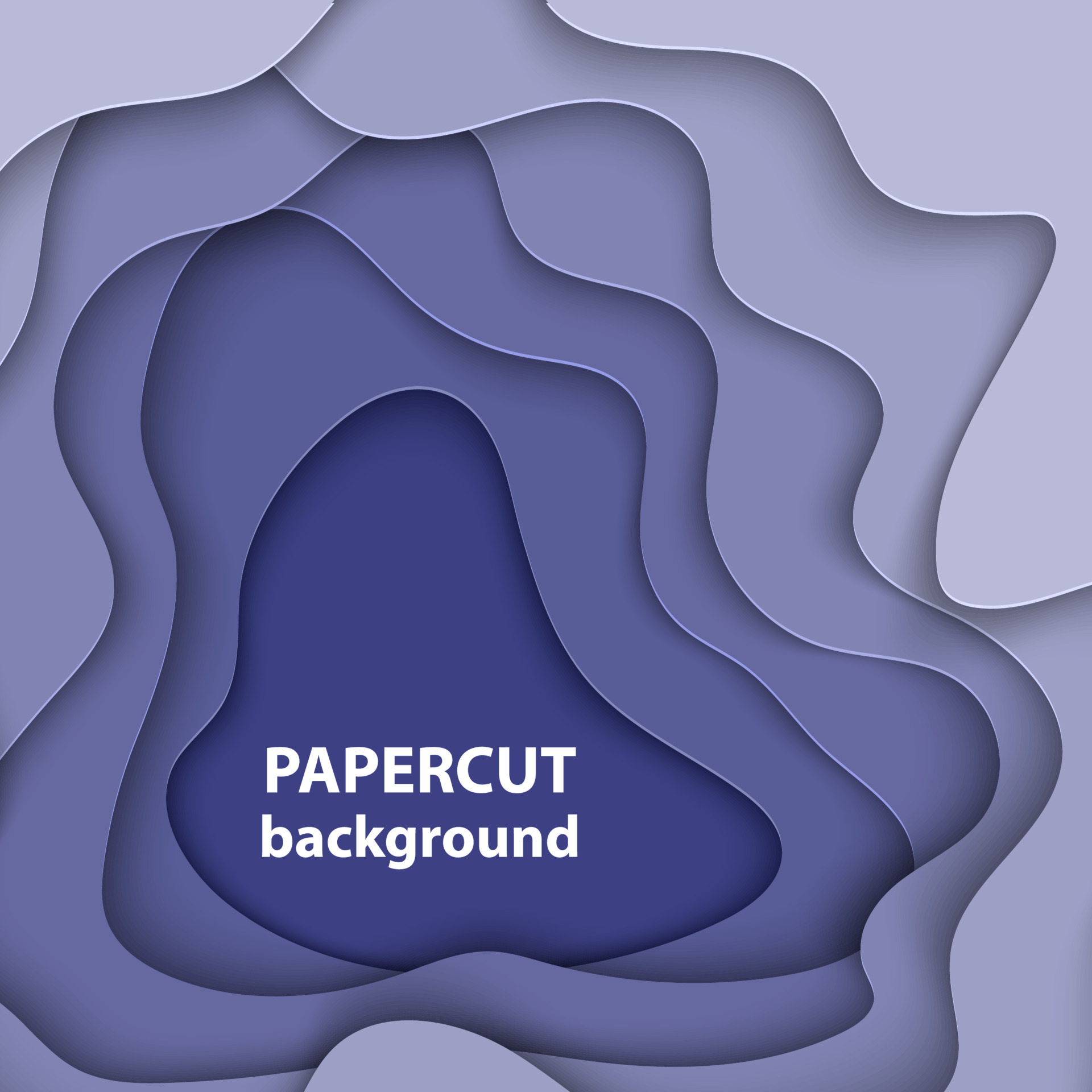Vector Background With Violet Colorful Paper Cut Shapes. 3d Abstract