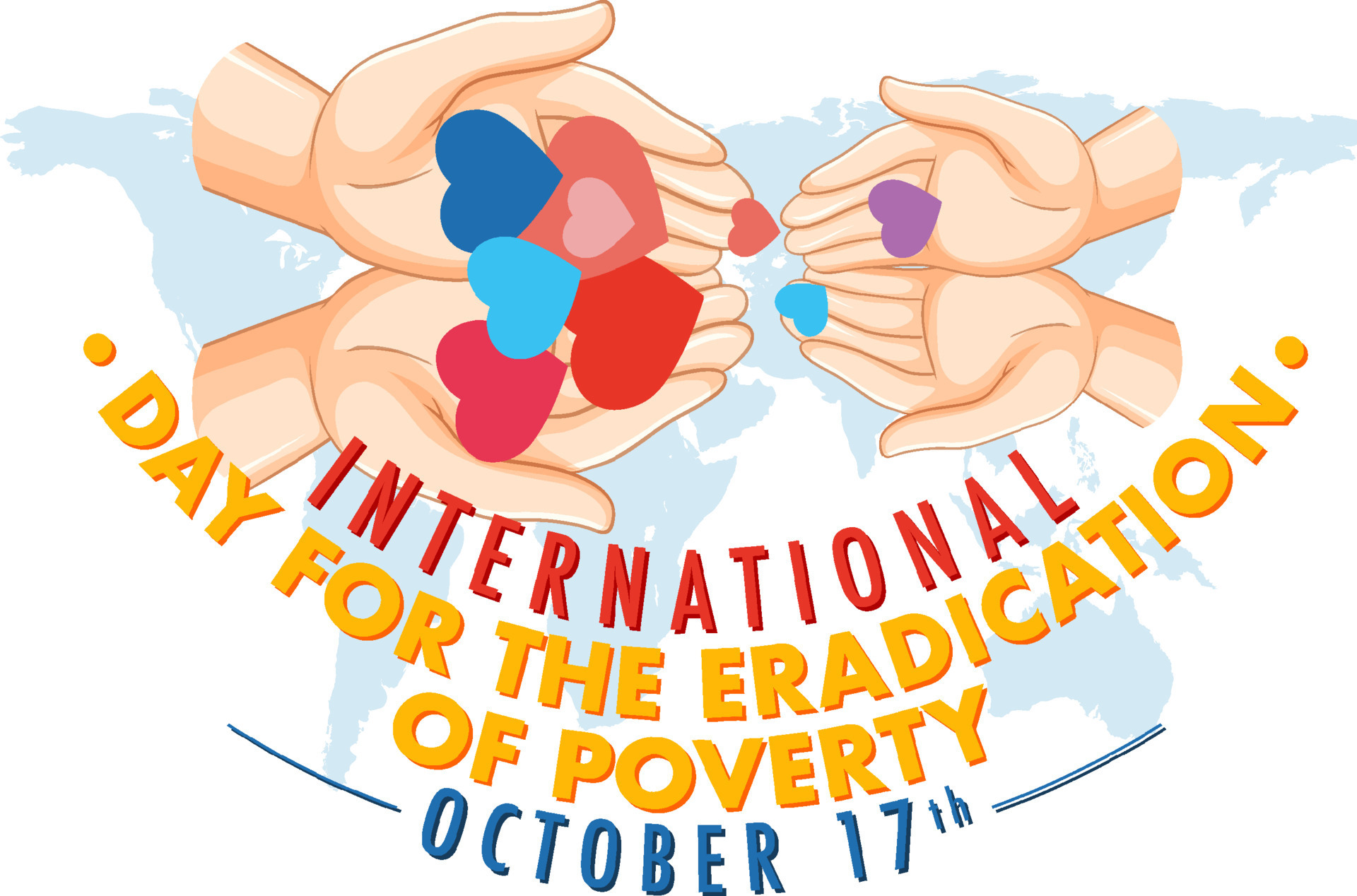 International Day For The Eradication Of Poverty 19864100 Vector Art At