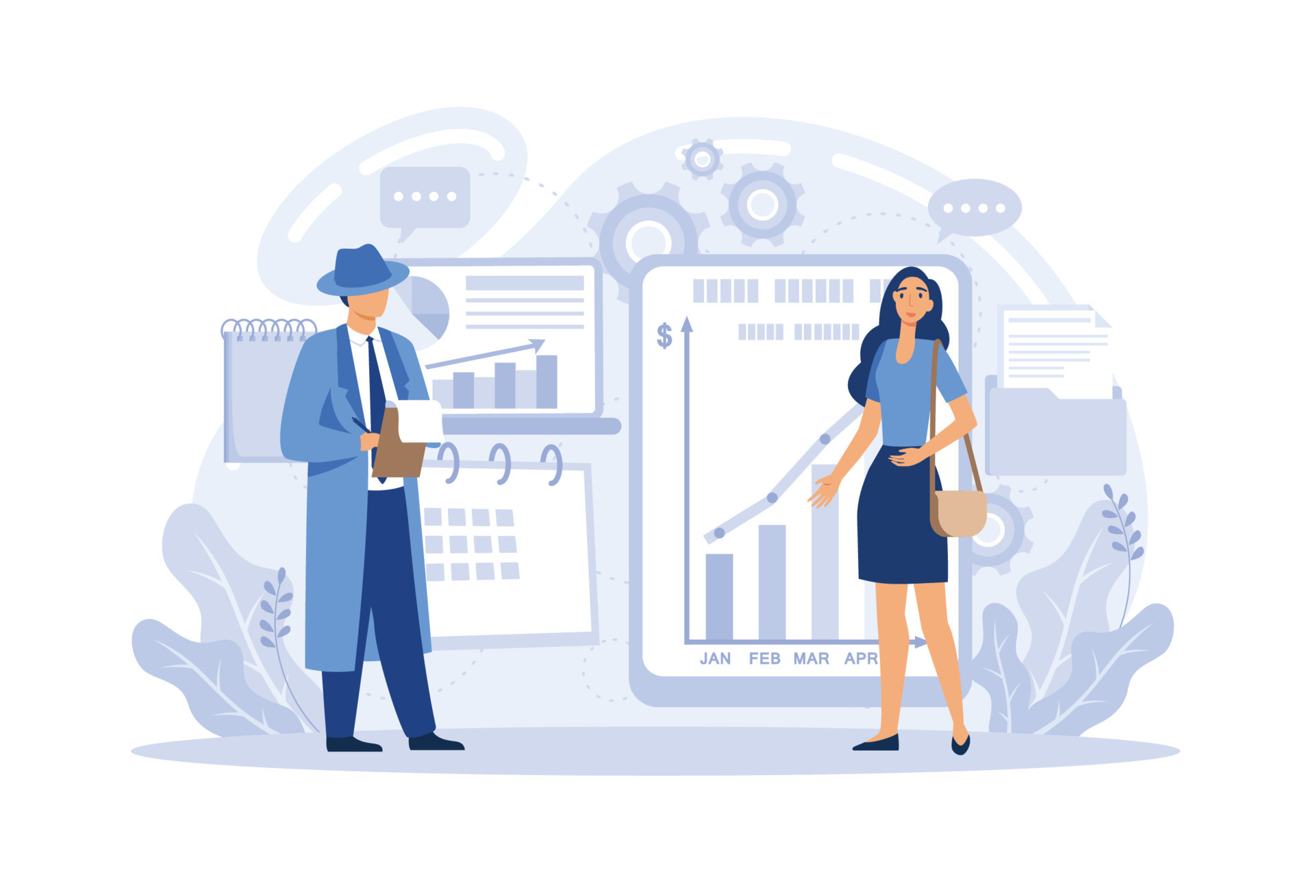 Dashboard consolidating metrics on computer screen. Business ...