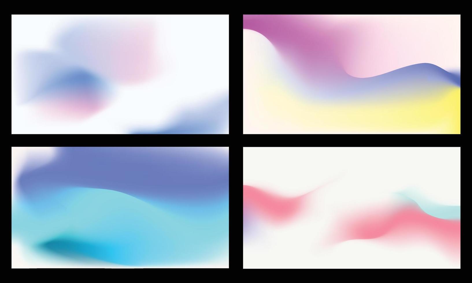 Set of abstract trendy in blending gradient color for background. Smooth minimalist color ...