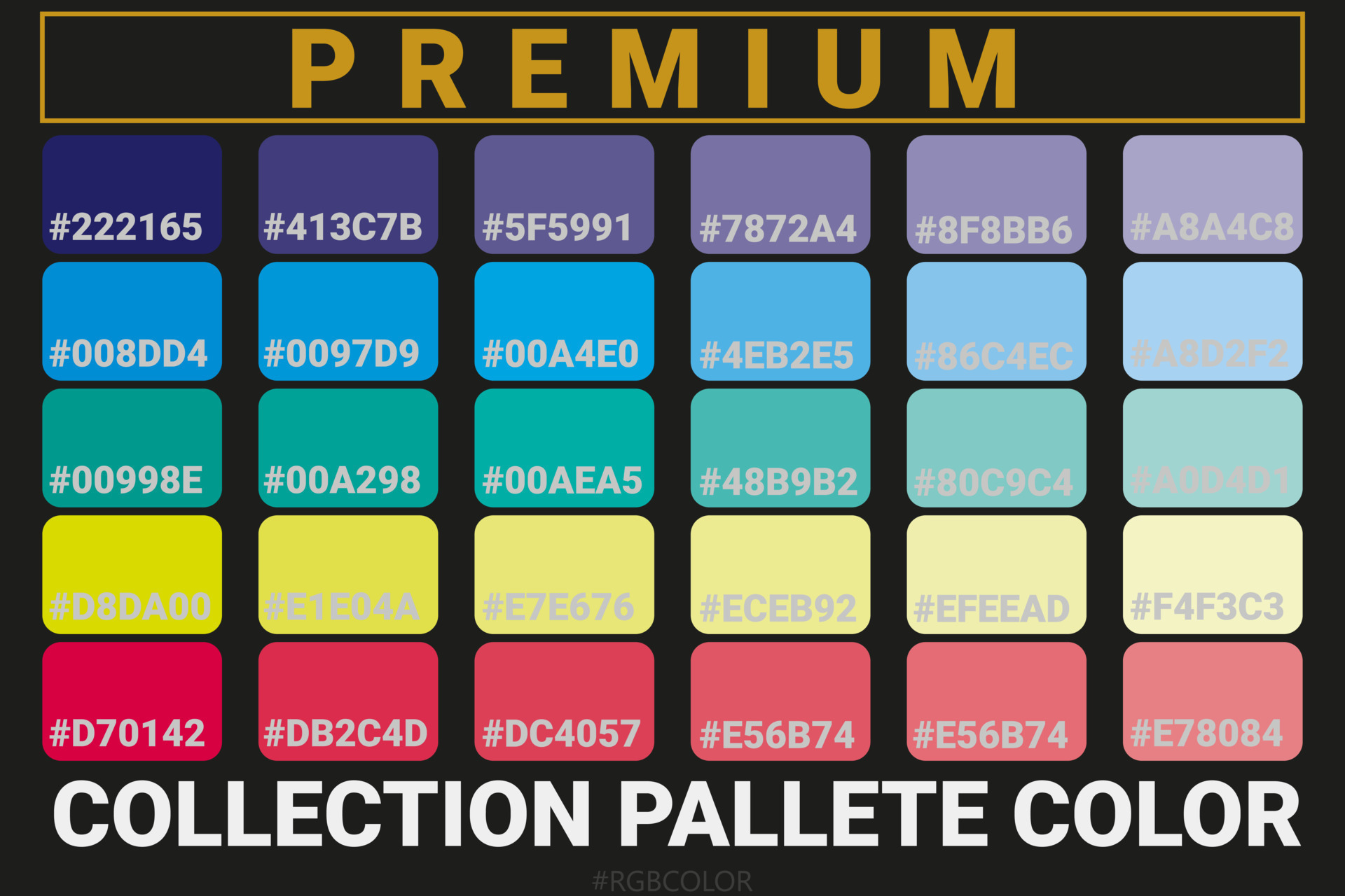 A Premium Collection of Accurately Color Palettes with Codes, Perfect ...
