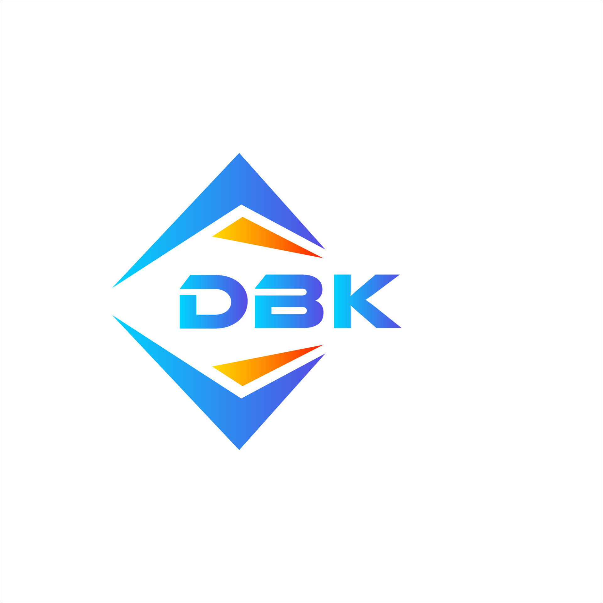 Dbk Abstract Technology Logo Design On White Background Dbk Creative Initials Letter Logo