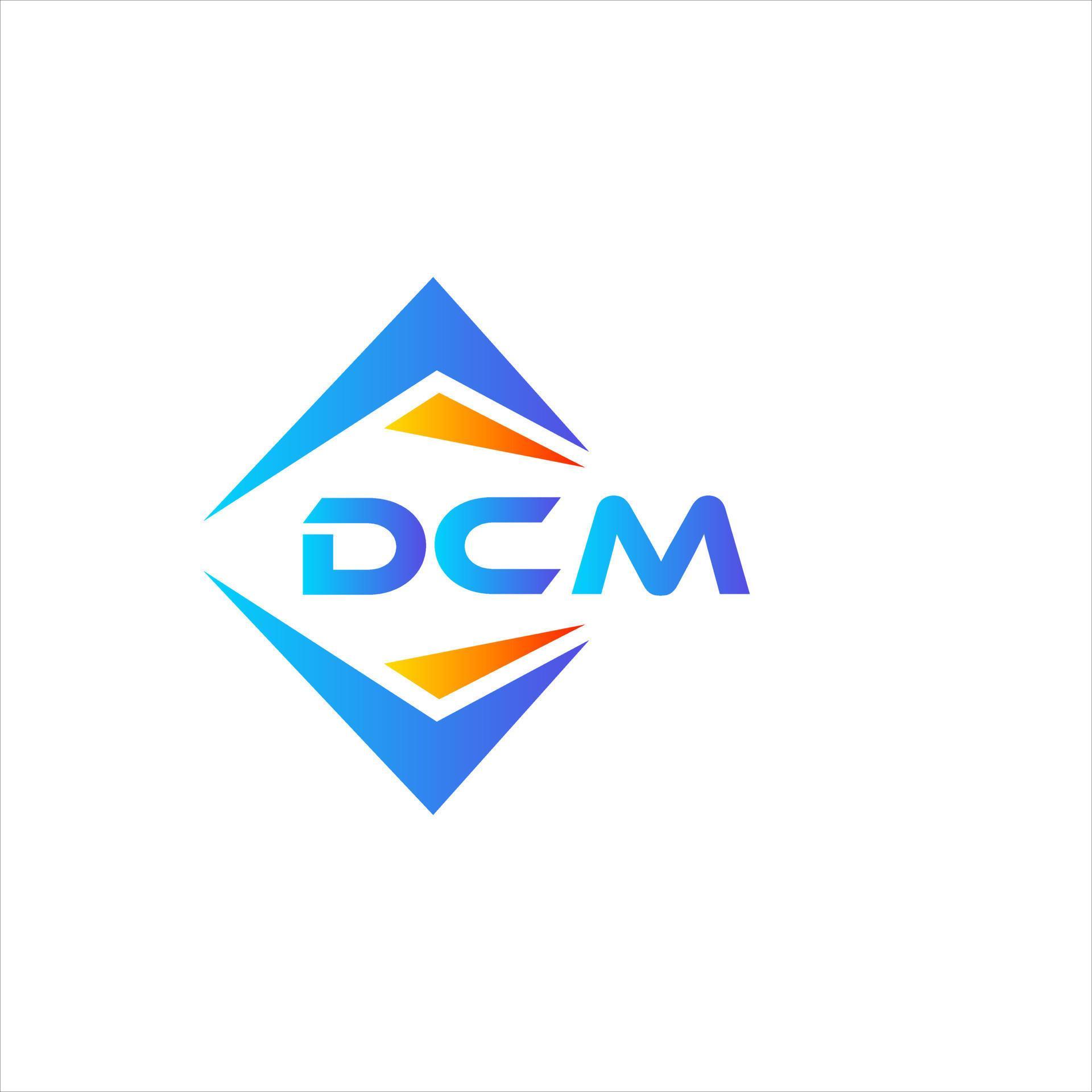 DCM abstract technology logo design on white background. DCM creative initials letter logo ...