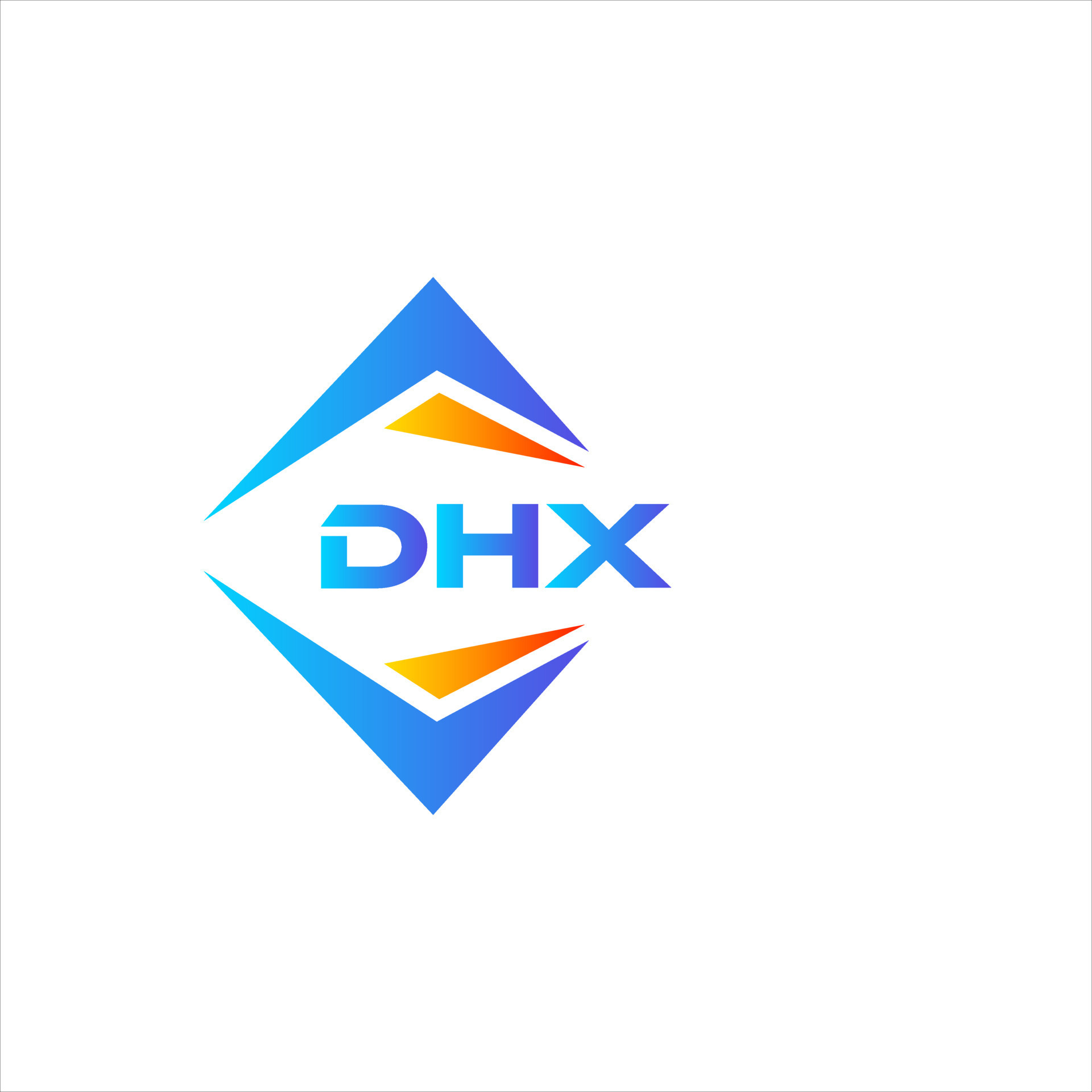DHX abstract technology logo design on white background. DHX creative initials letter logo ...