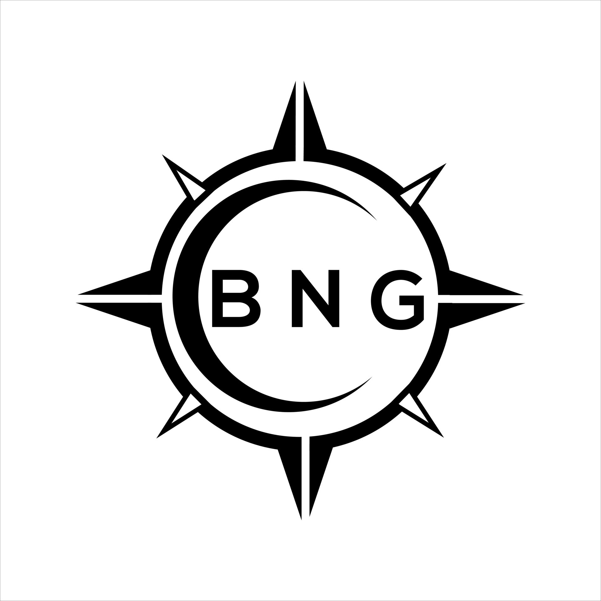 Bng Abstract Technology Circle Setting Logo Design On White Background Bng Creative Initials