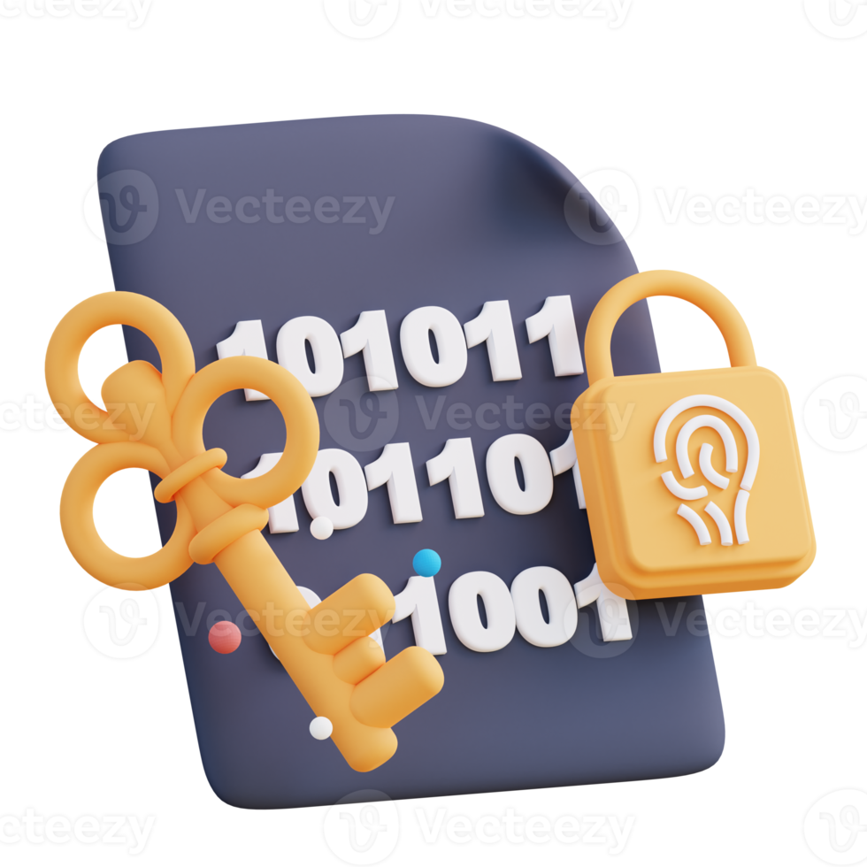 3d illustration of data security code 19875392 PNG