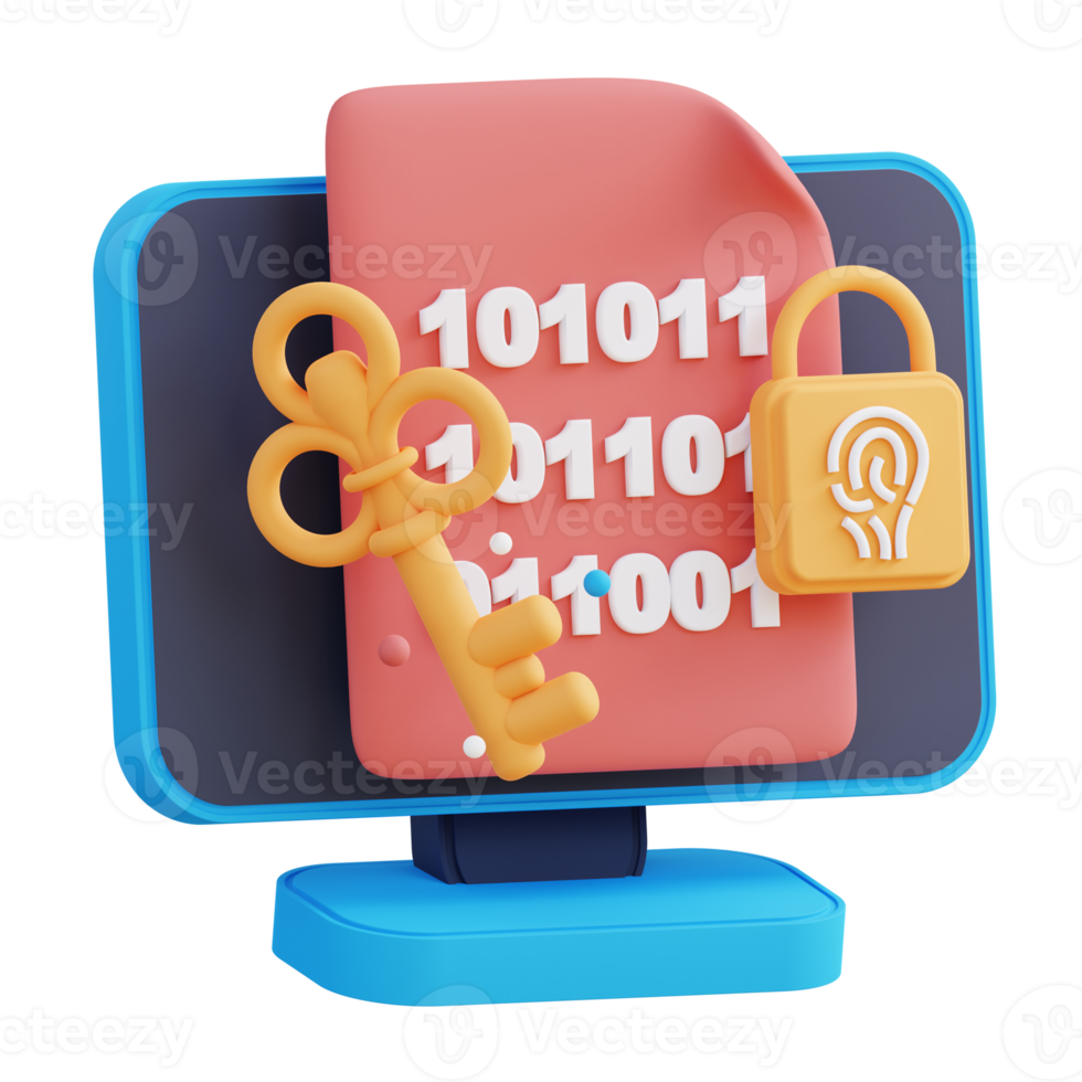 3d Illustration Of Computer Security Code 19875473 Png 3281