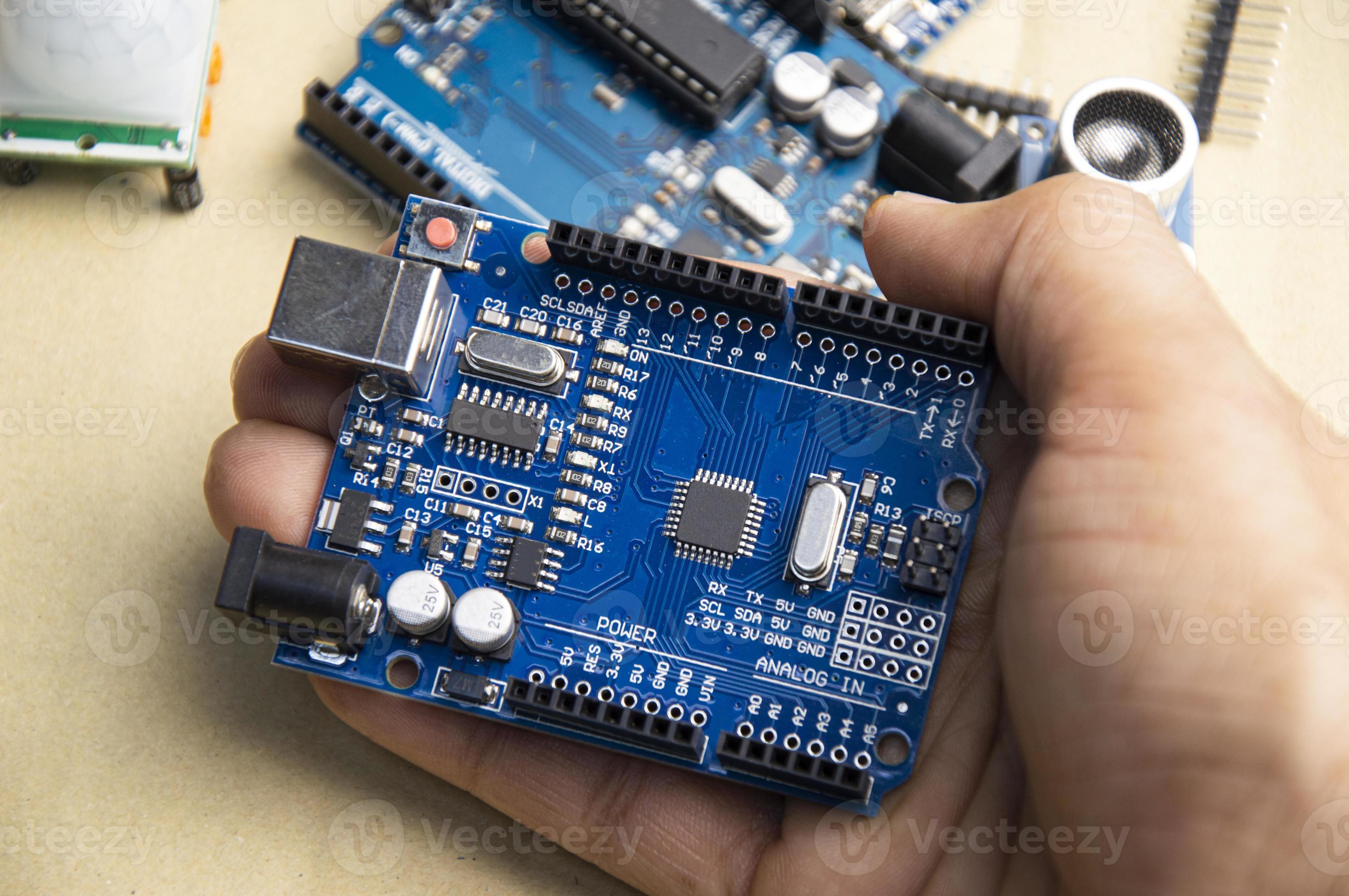 mainboard top view writing a set of instructions or a computer program ...