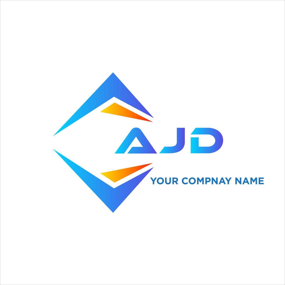 Ajd Abstract Technology Logo Design On White Background Ajd Creative Initials Letter Logo