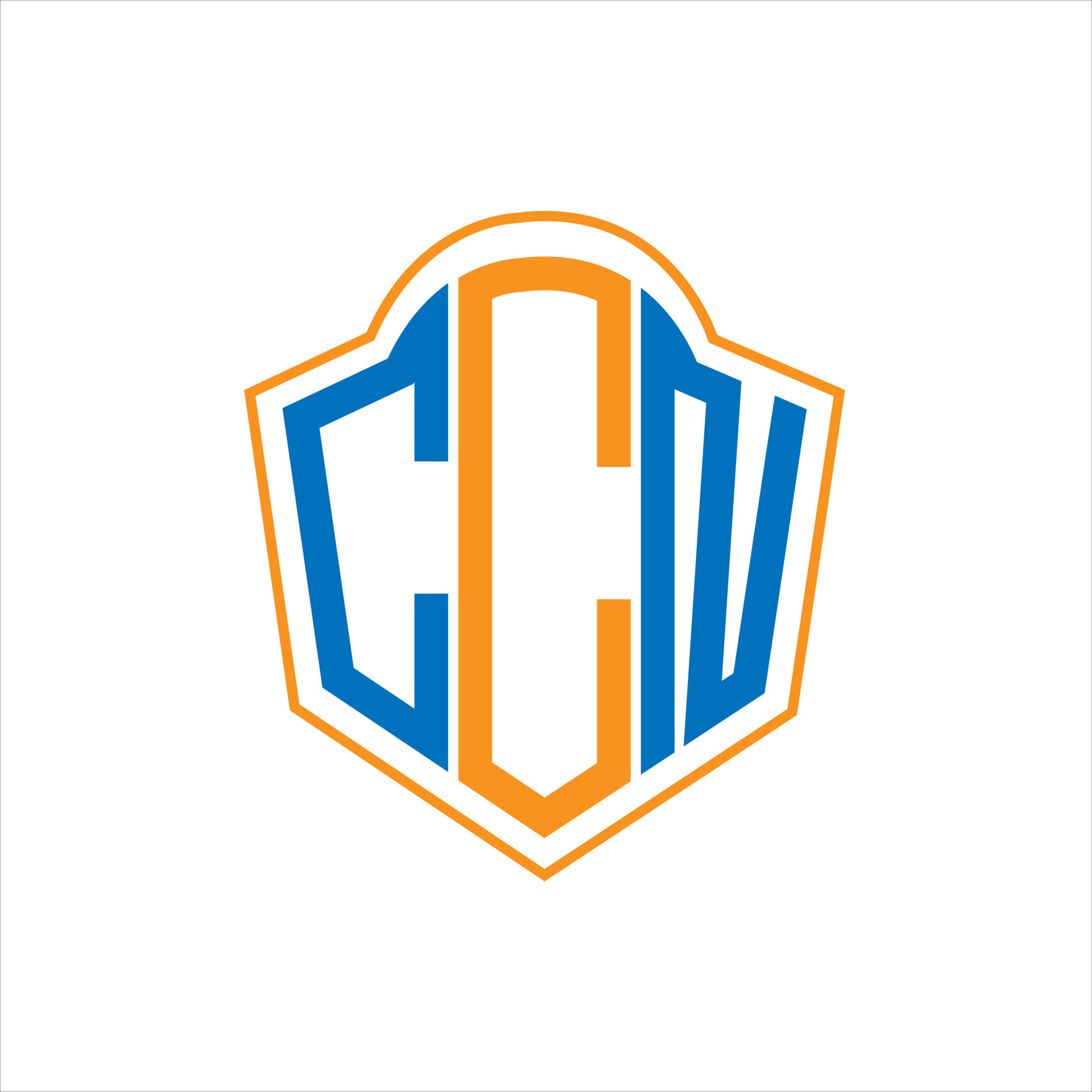 Ccn Abstract Monogram Shield Logo Design On White Background Ccn Creative Initials Letter Logo