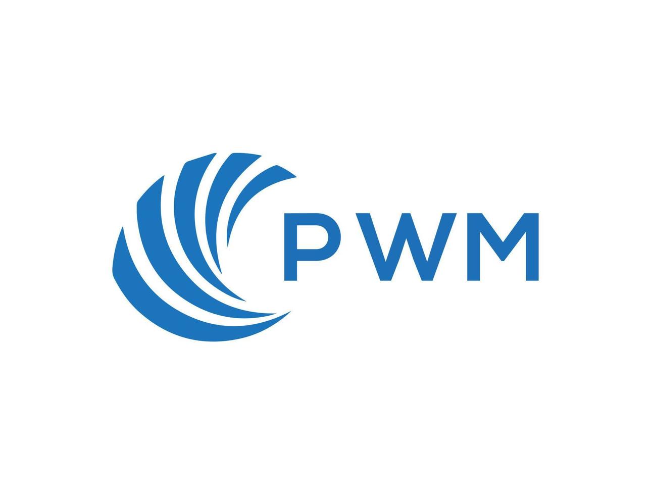 Pwm Letter Logo Design On White Background Pwm Creative Circle Letter Logo Concept Pwm Letter