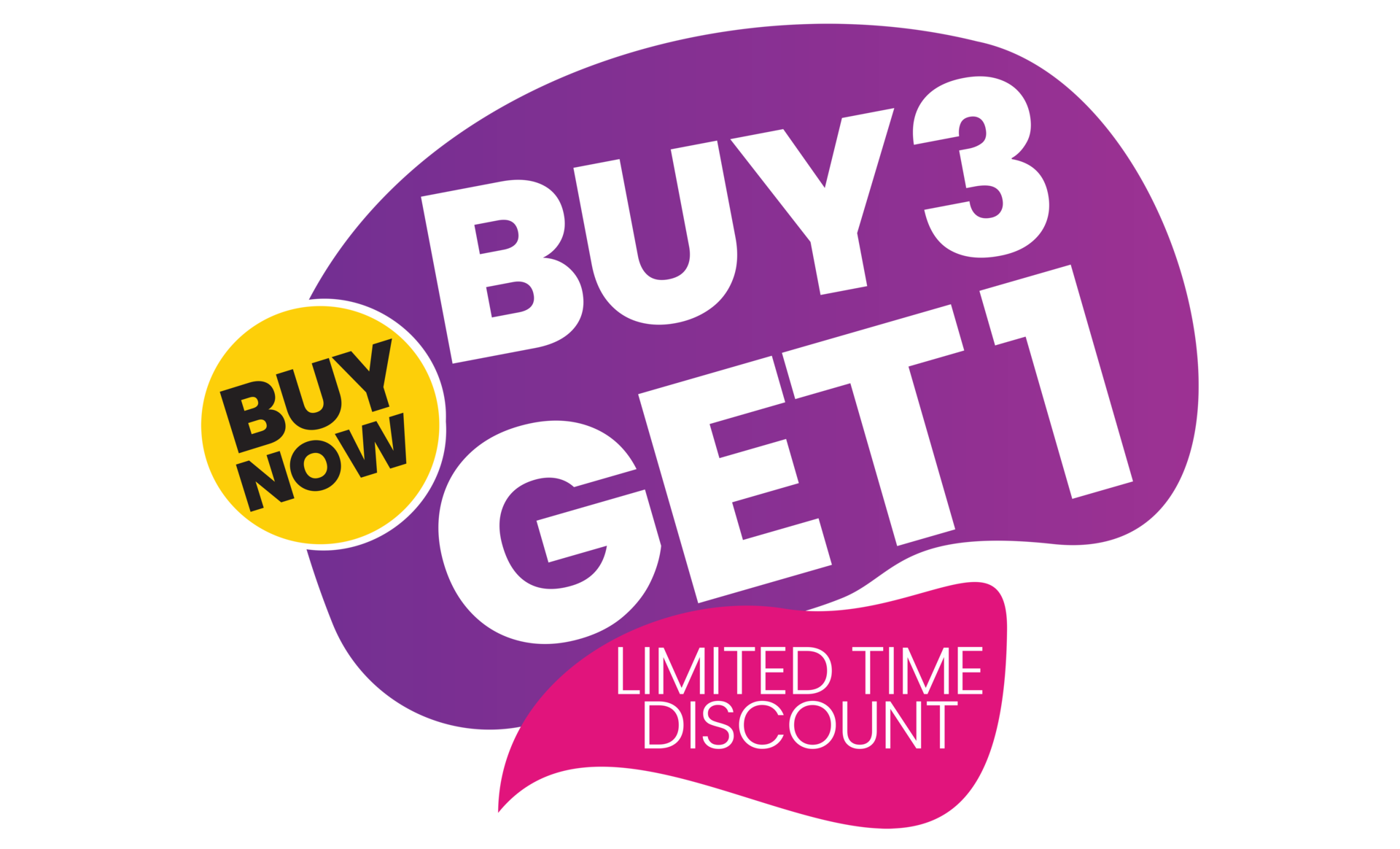 Buy Three Get One Free icon on transparent background. 19879191 PNG