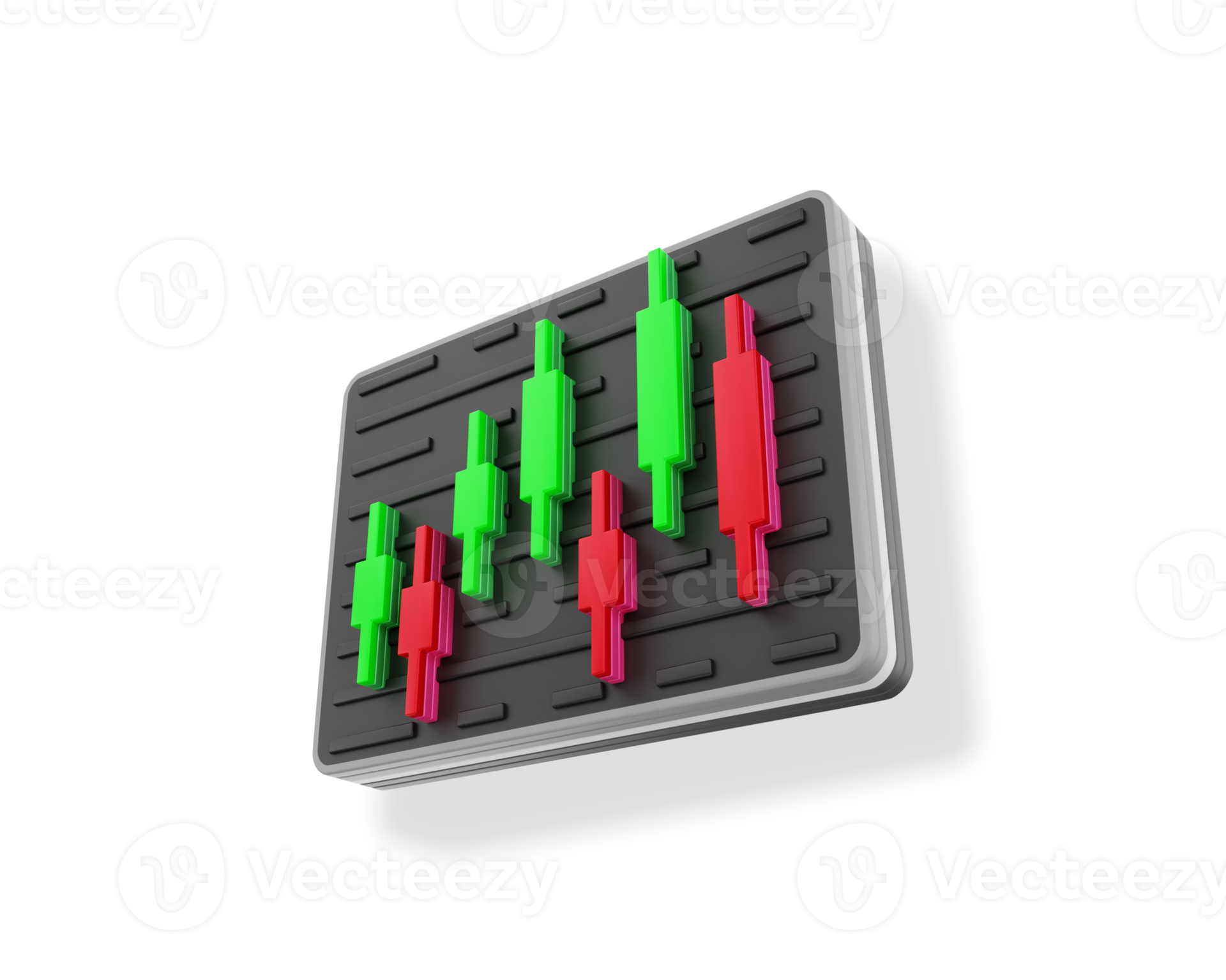 Trading graph 3D 19879237 PNG