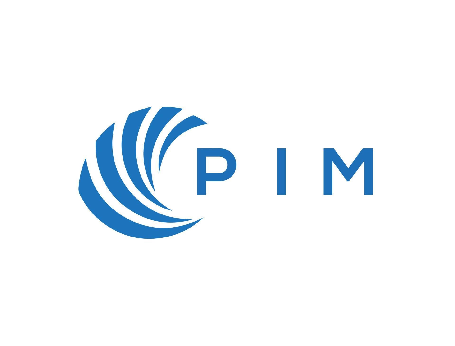 PIM letter logo design on white background. PIM creative circle letter logo concept. PIM letter ...