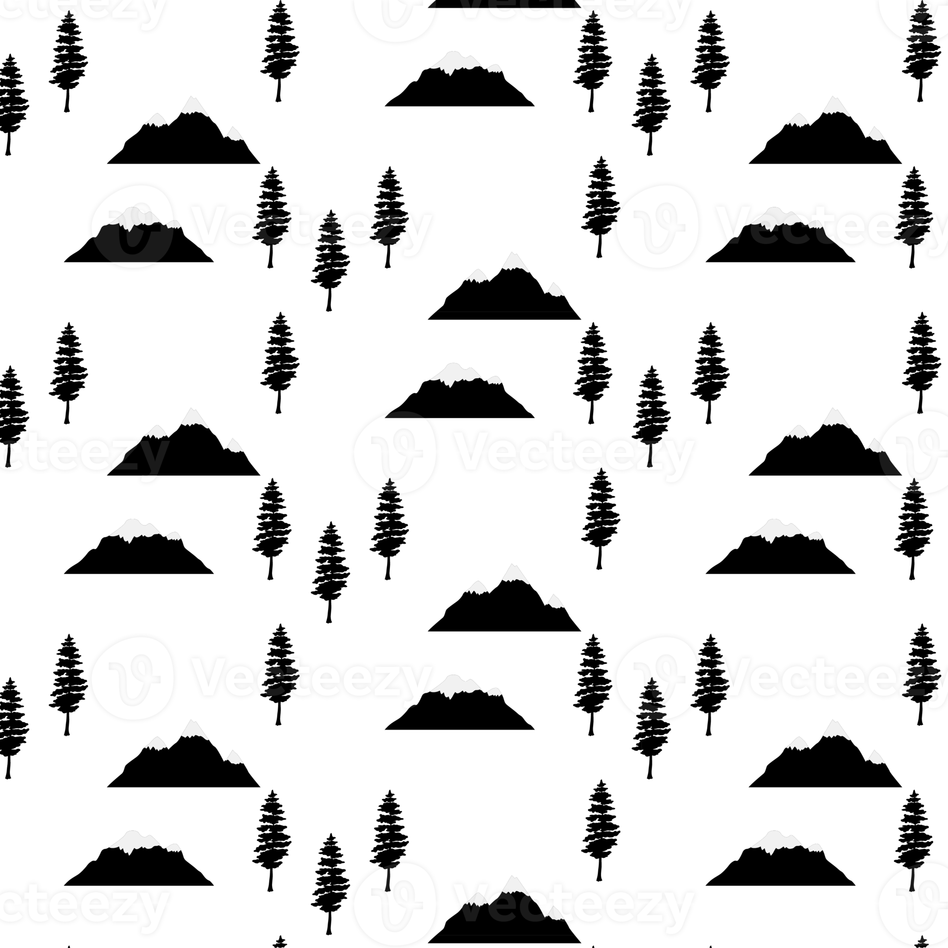 Background with mountains and trees. 19880133 PNG