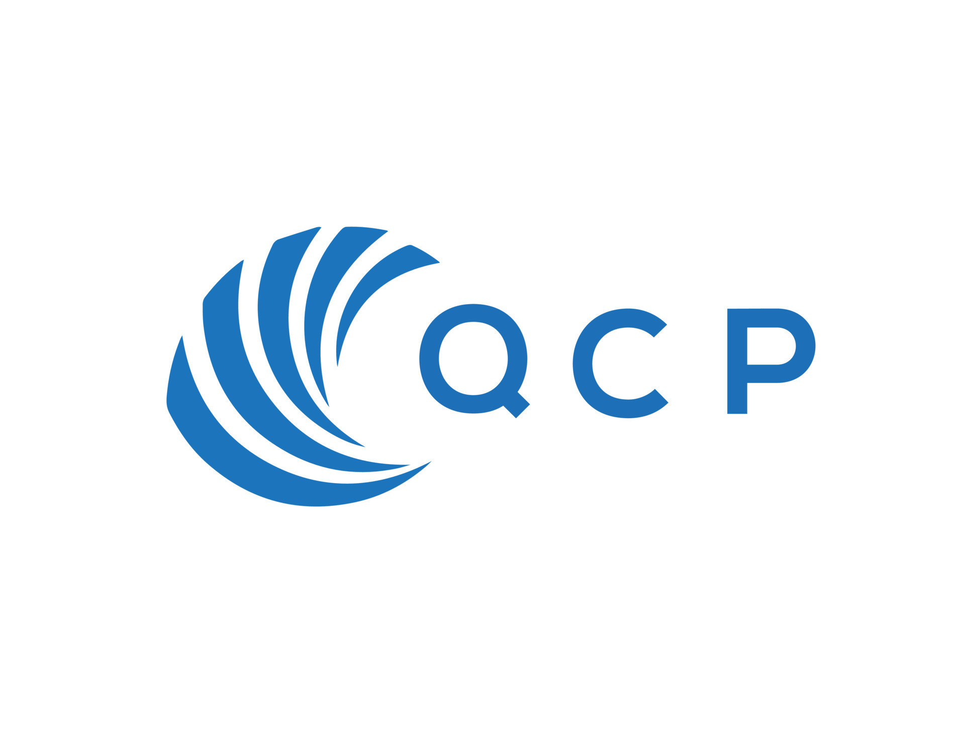 QCP letter logo design on white background. QCP creative circle letter ...